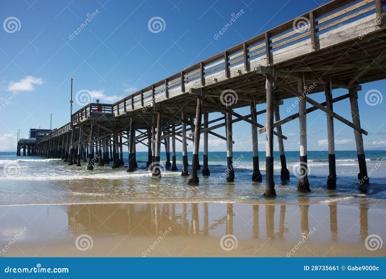 Newport beach pier stock image. Image of glow, pacific - 28735661