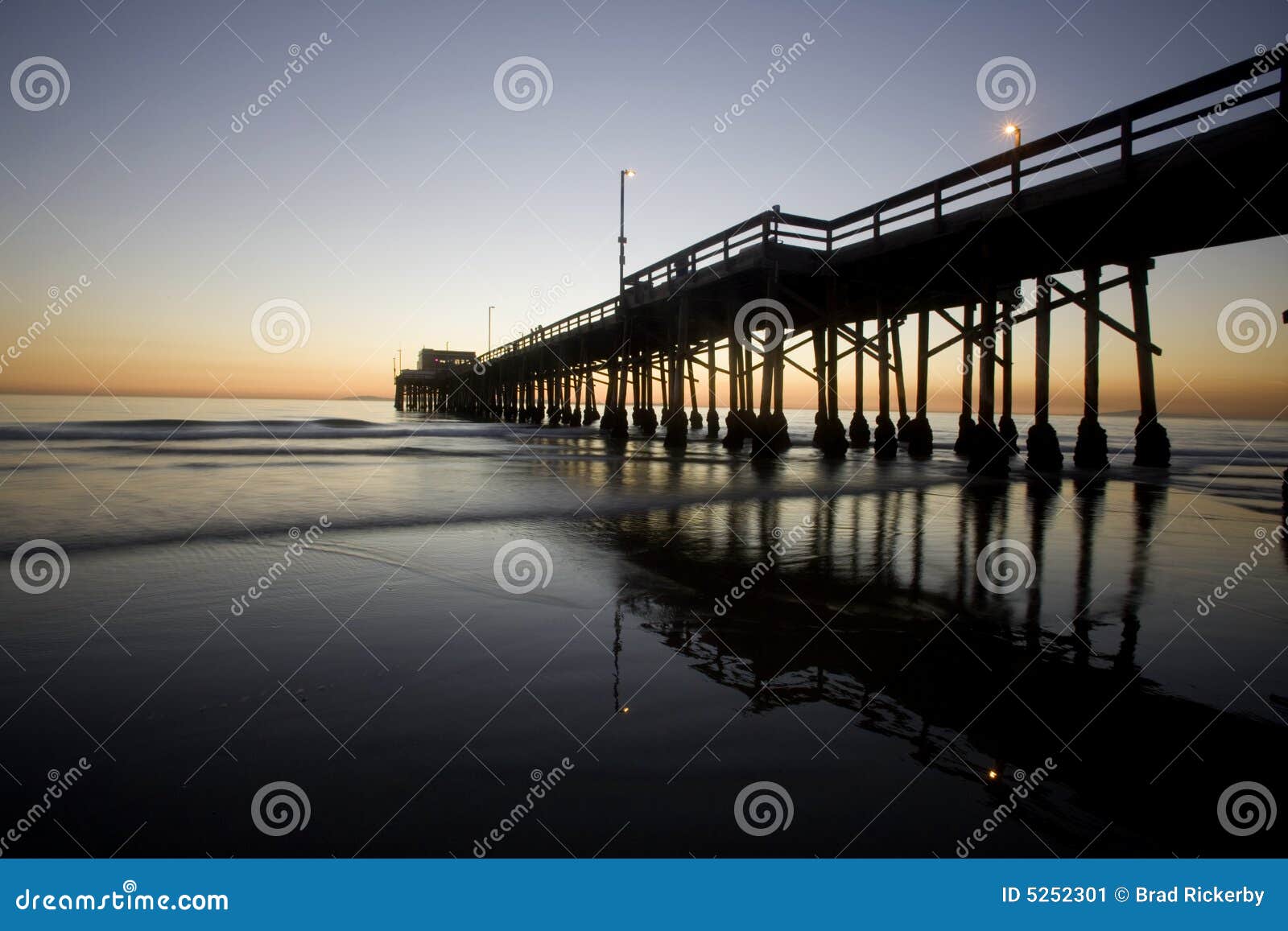 Newport Beach pier stock image. Image of serene, pier - 5252301
