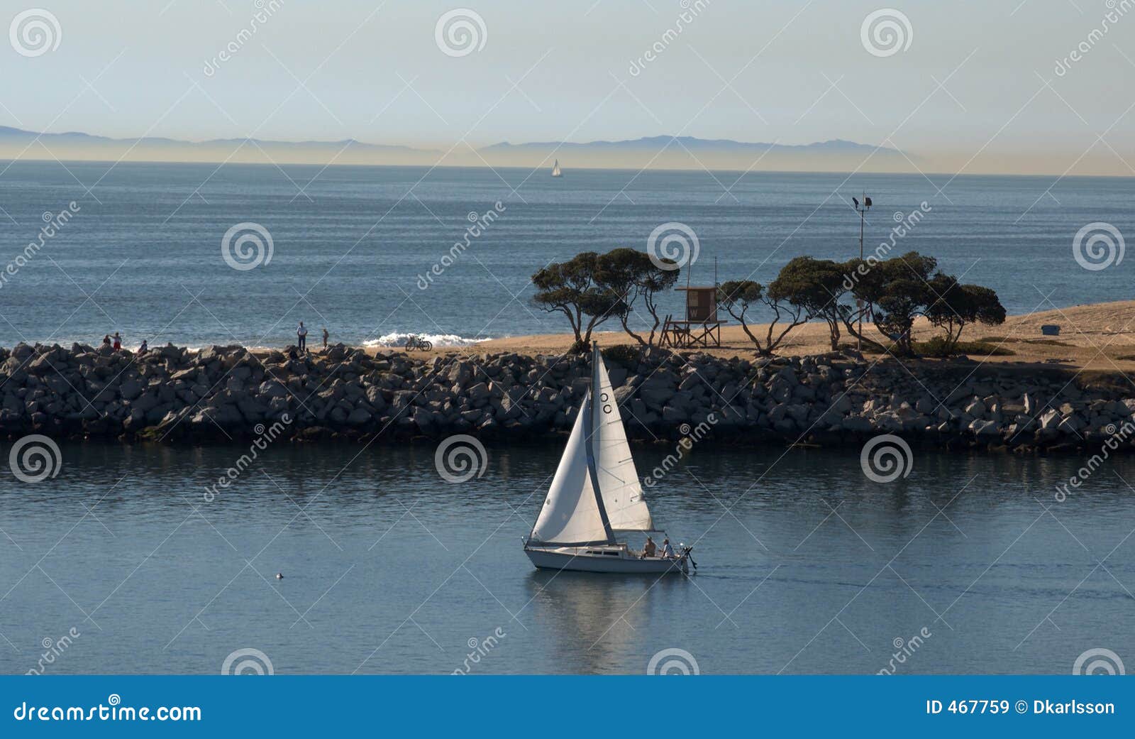 Newport Harbor sailing stock image. Image of catalina, tranquility - 467759