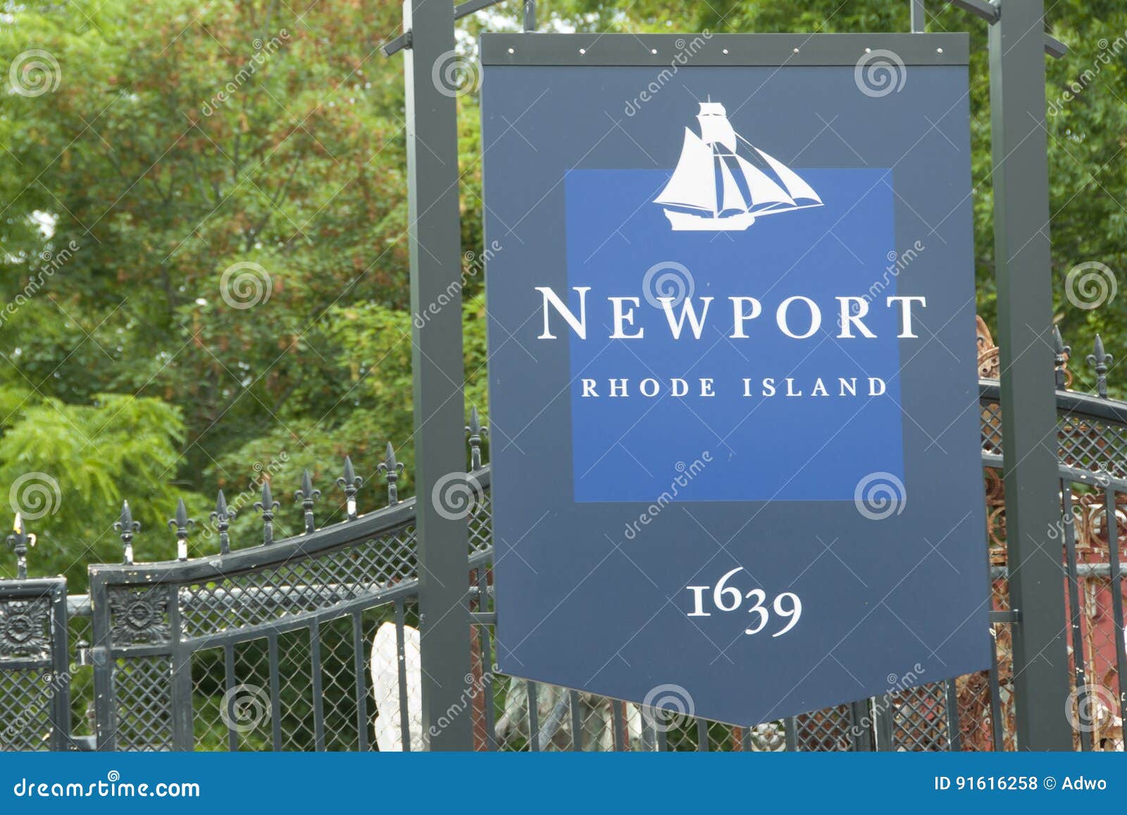 Newport Sign - Rhode Island Stock Photo - Image of rhode, entering ...