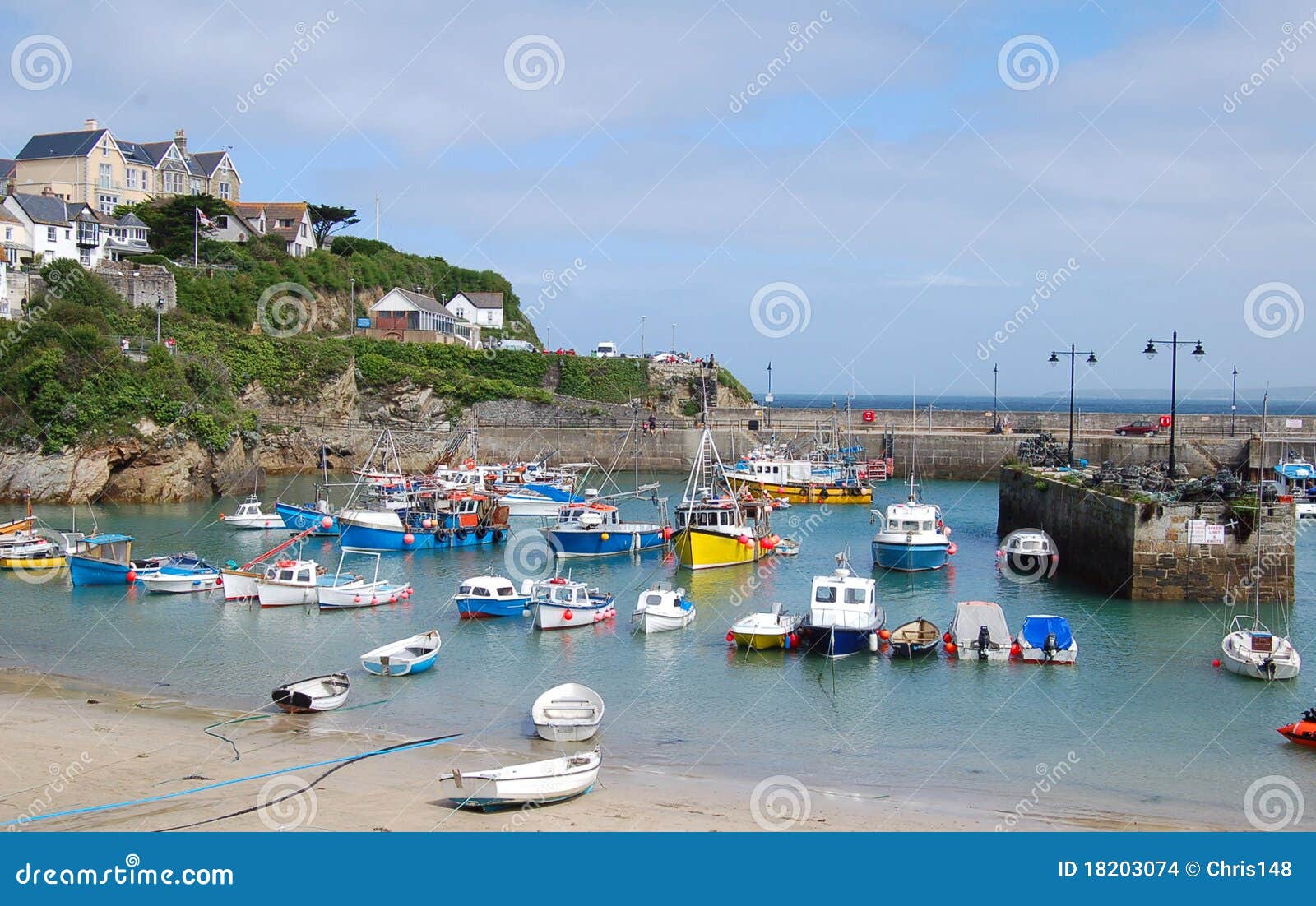 Newquay harbour stock photo. Image of harbour, coastline - 18203074