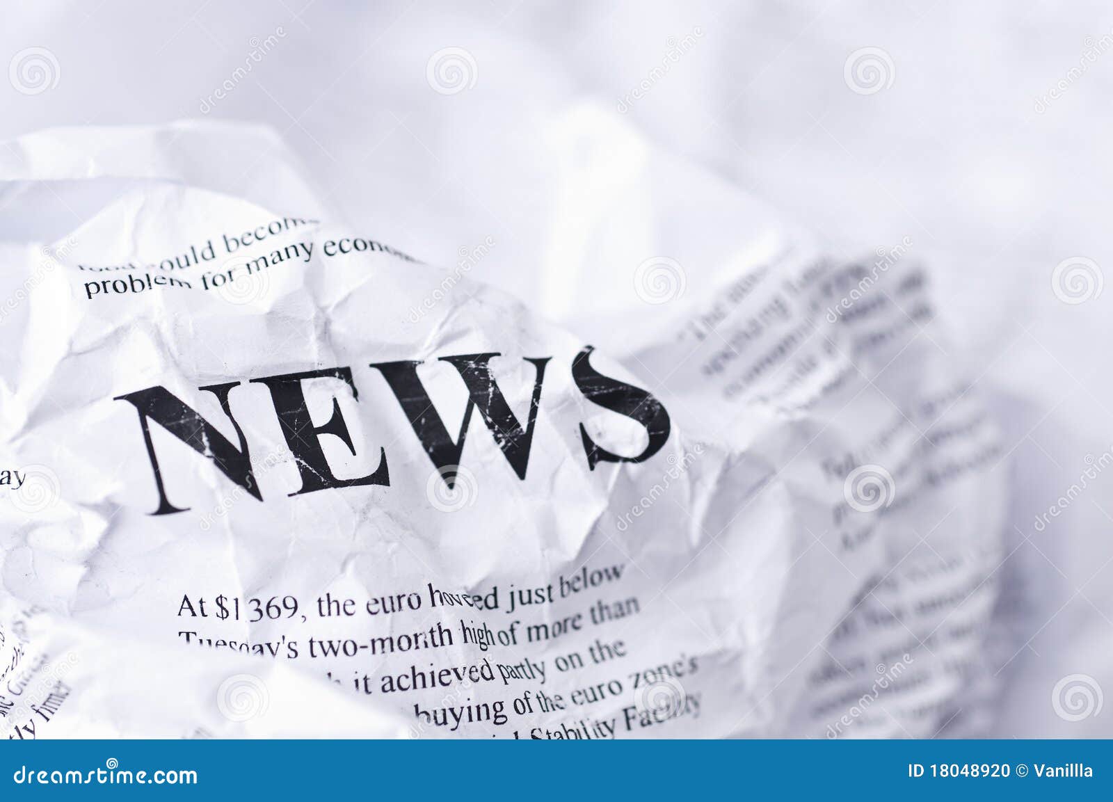 News stock photo. Image of white, informing, macro, letter - 18048920