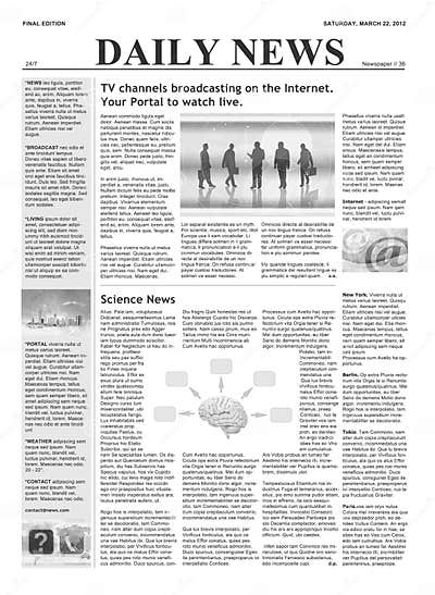 The daily News stock illustration. Illustration of headline - 9541832