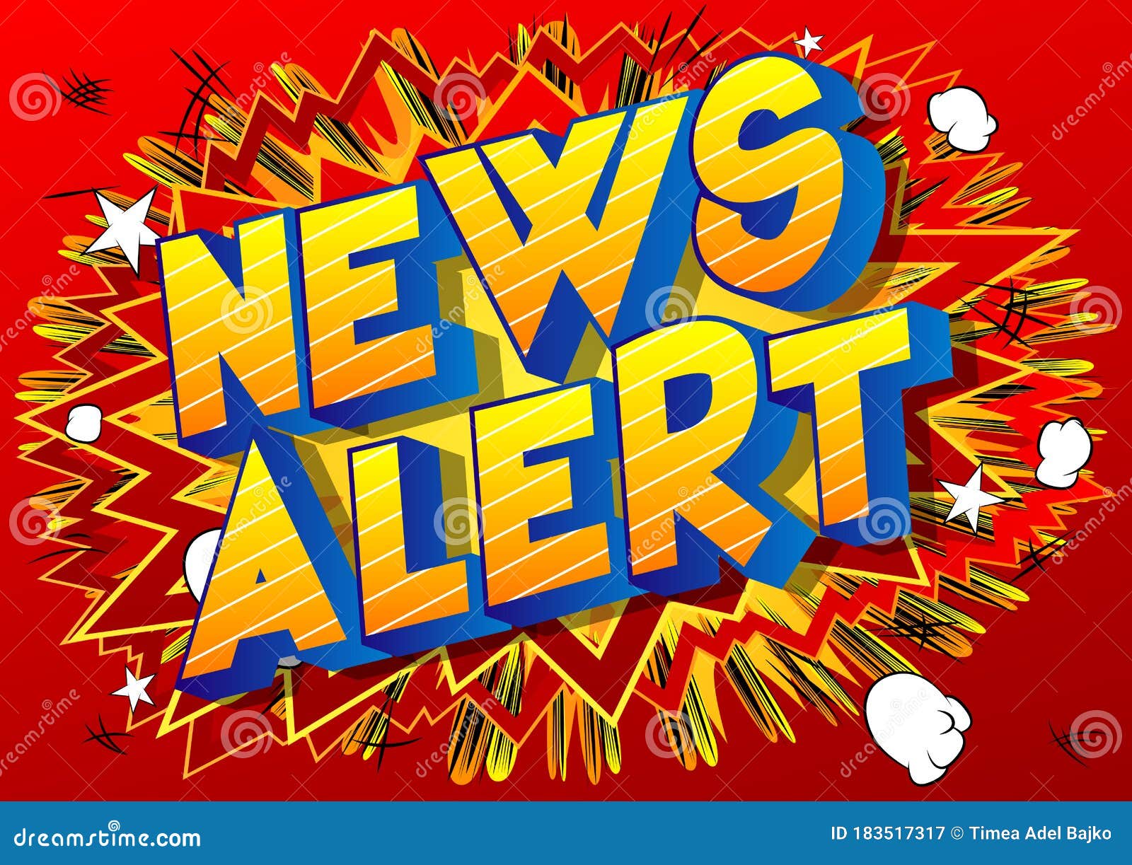 News Alert - Comic Book Style Word. Stock Vector - Illustration of ...