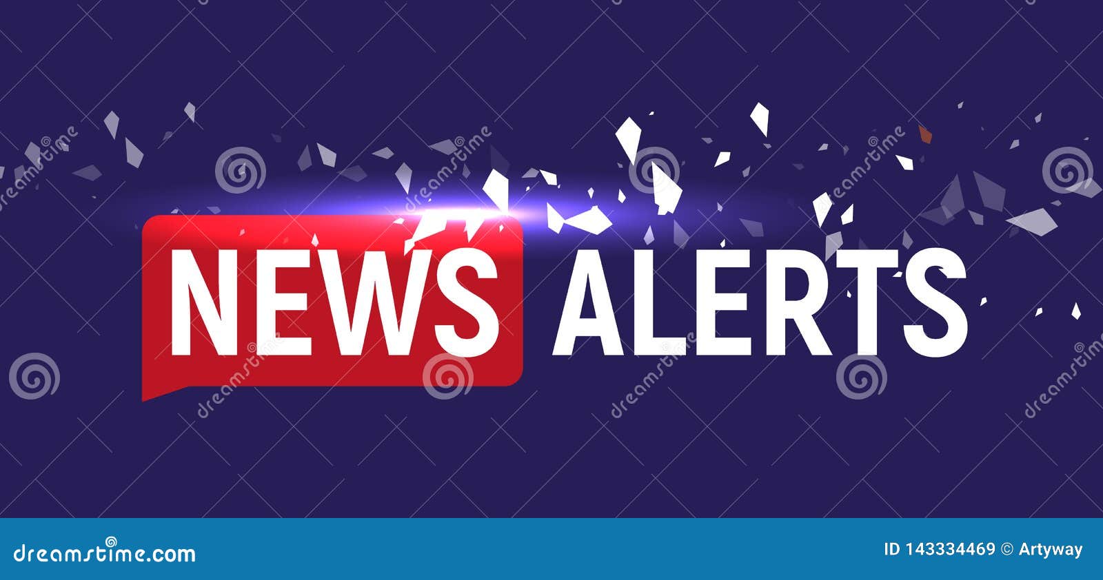 News Alerts Text Banner Template. Breaking News Logo, Tv Design Element ...