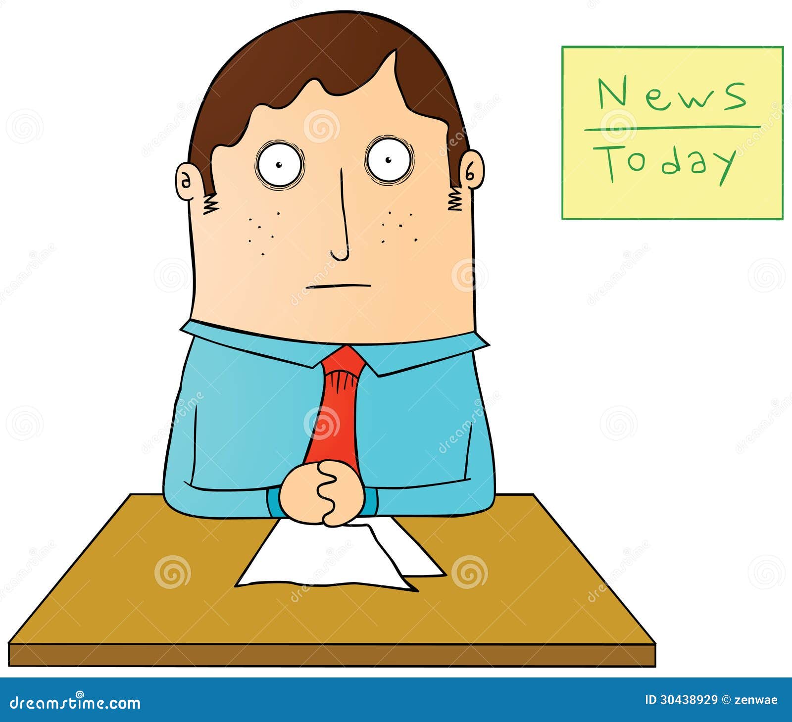 News anchor stock vector. Illustration of news, character - 30438929