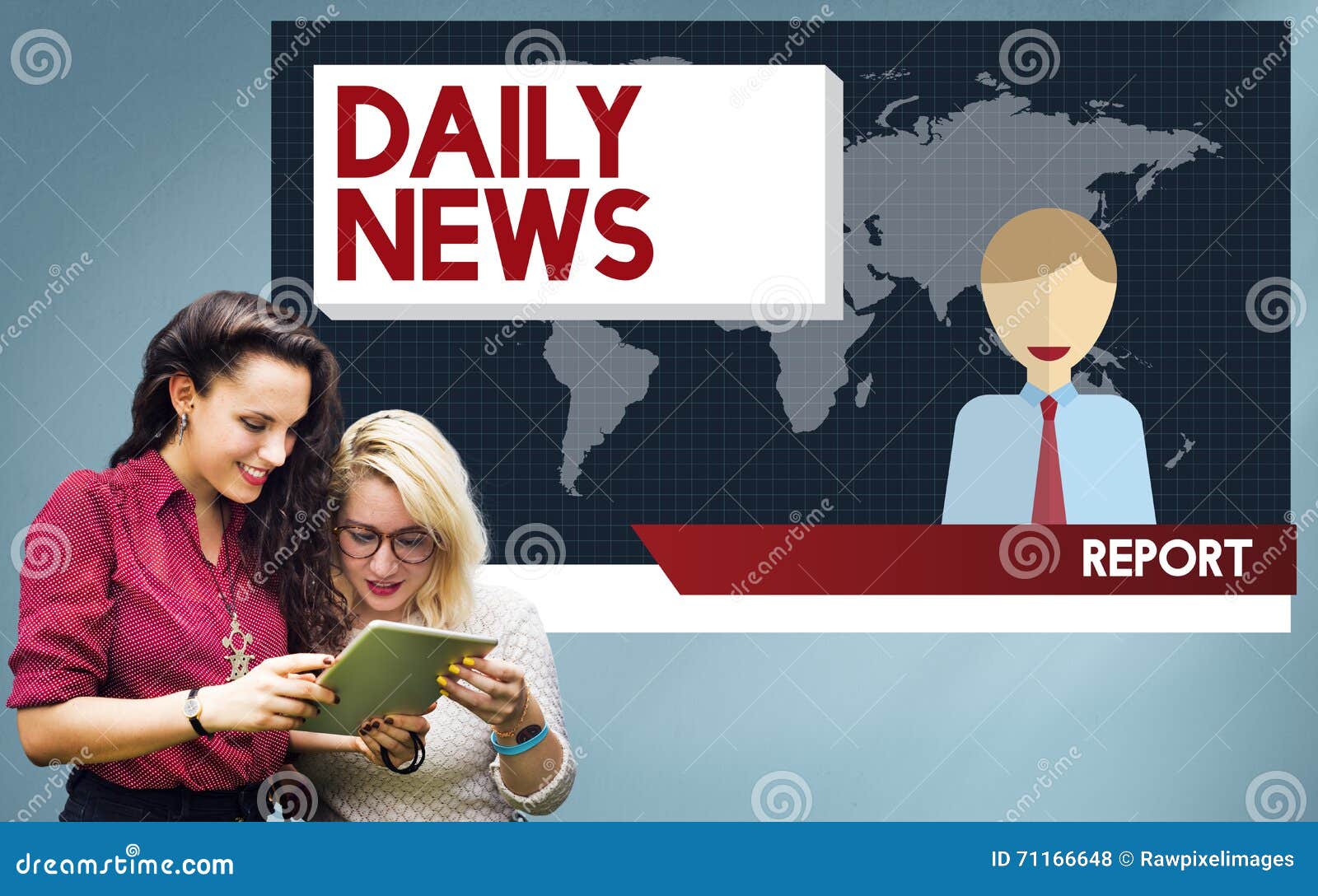 Daily News Announcement Communication Report Concept Stock Photo ...