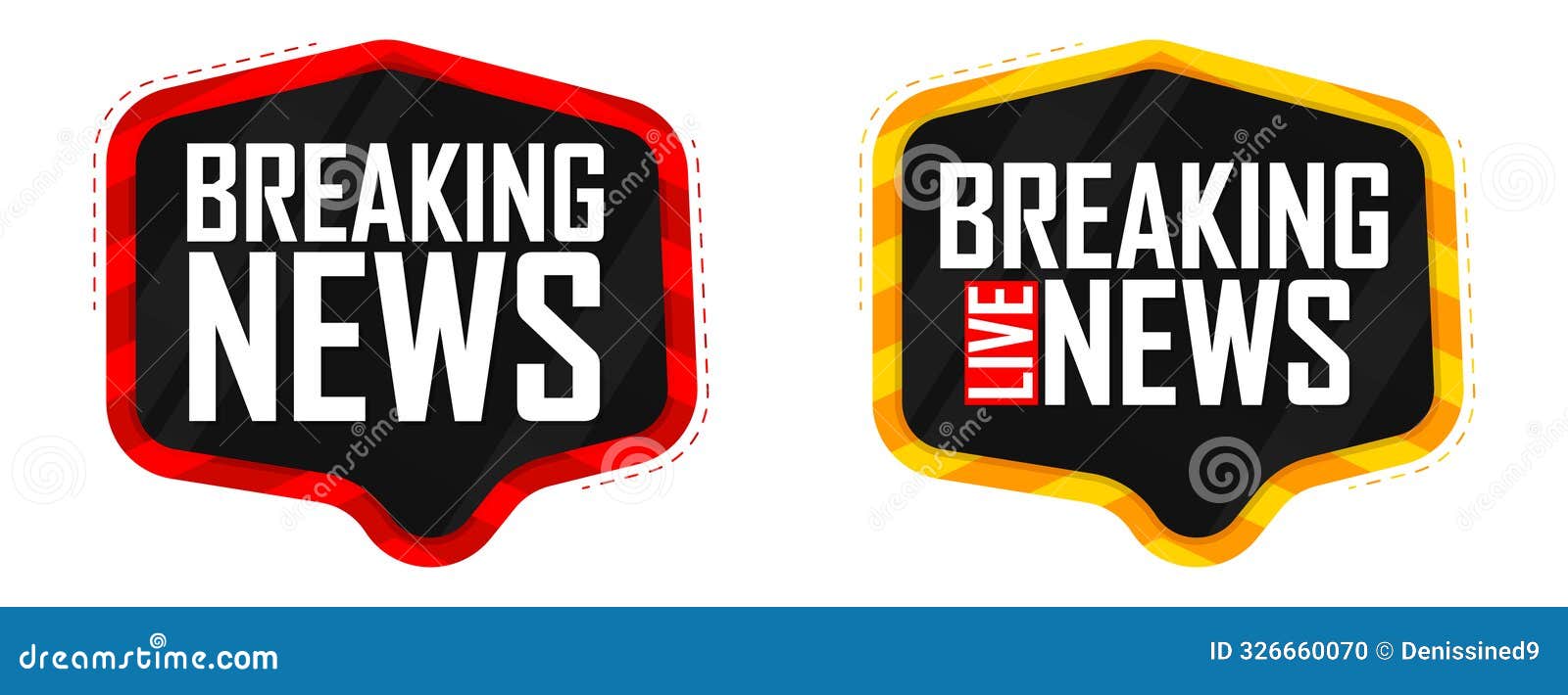 Set News Banners Design Template Stock Illustration - Illustration of ...