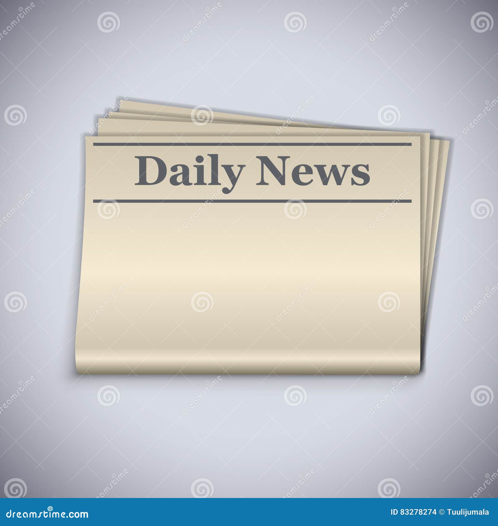Daily News Blank Folded Newspaper Stock Vector - Illustration of page ...