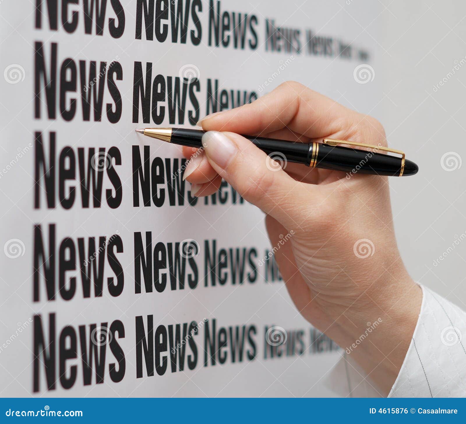News on board stock photo. Image of golden, page, typescript - 4615876