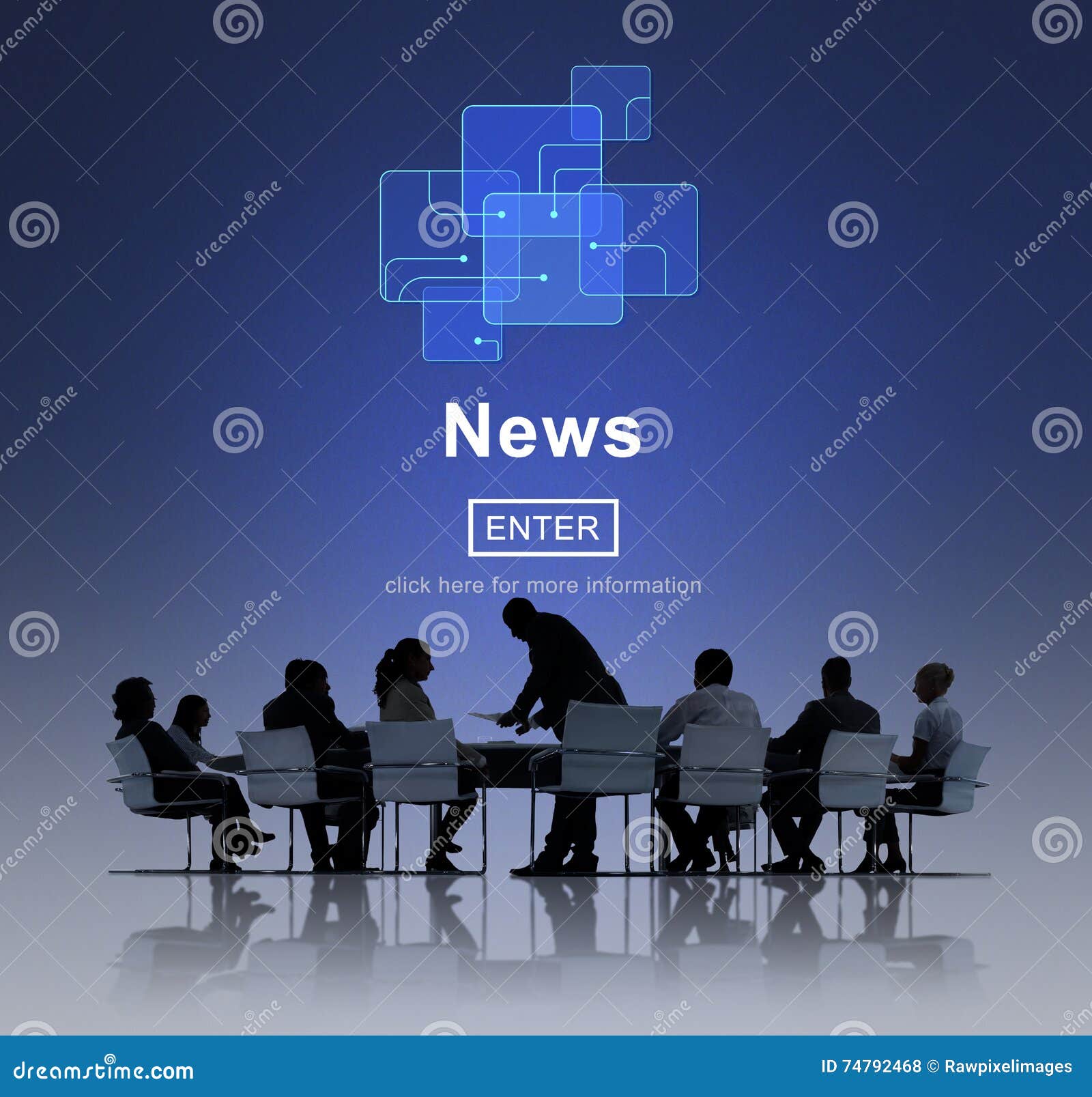 News Broadcast Information Report Update Communication Concept Stock ...