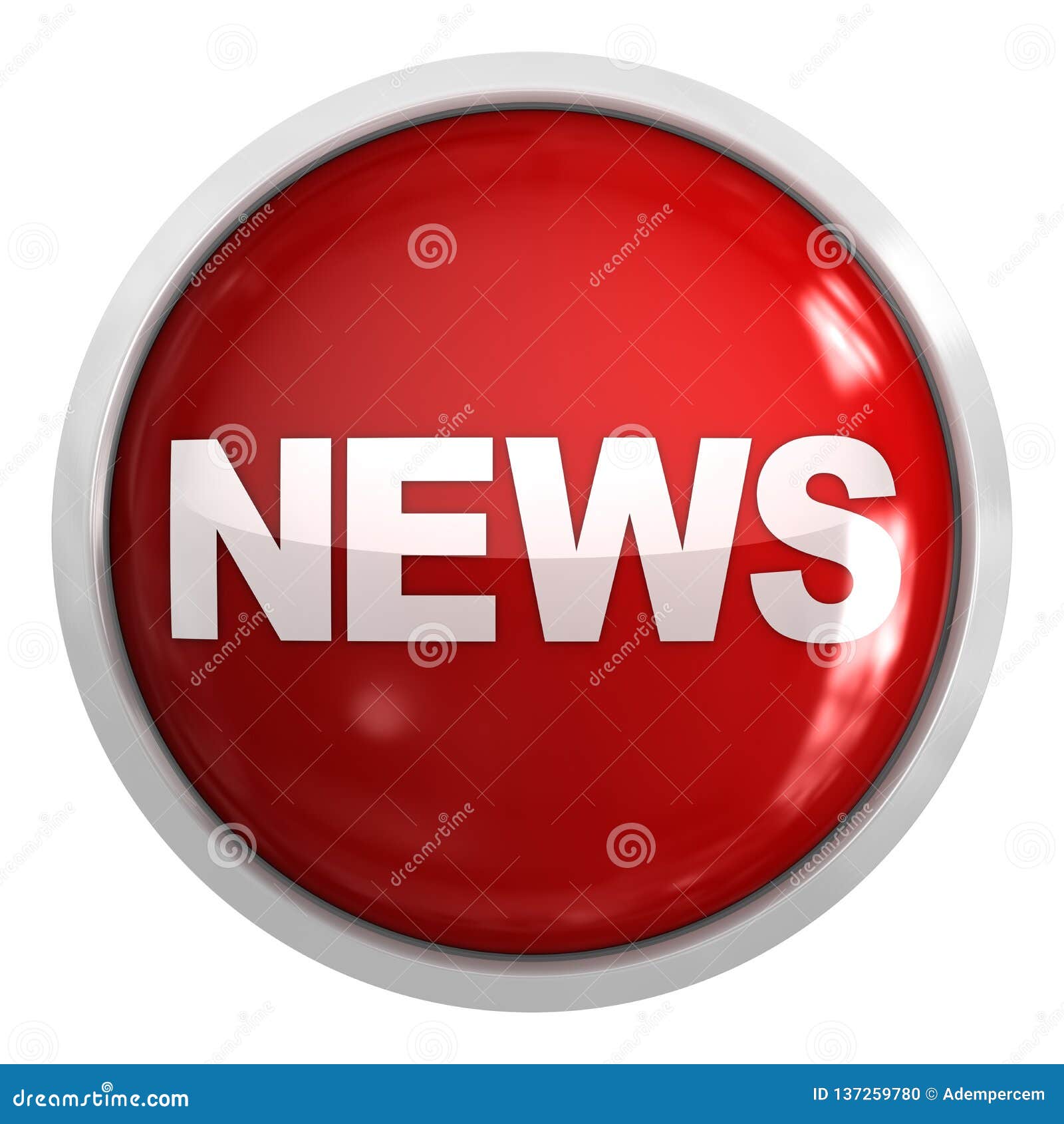 Isolated News button stock illustration. Illustration of newsletter ...