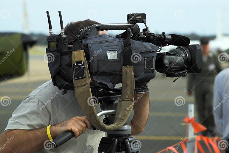 News Cameraman stock photo. Image of hands, operator, newscast - 689740