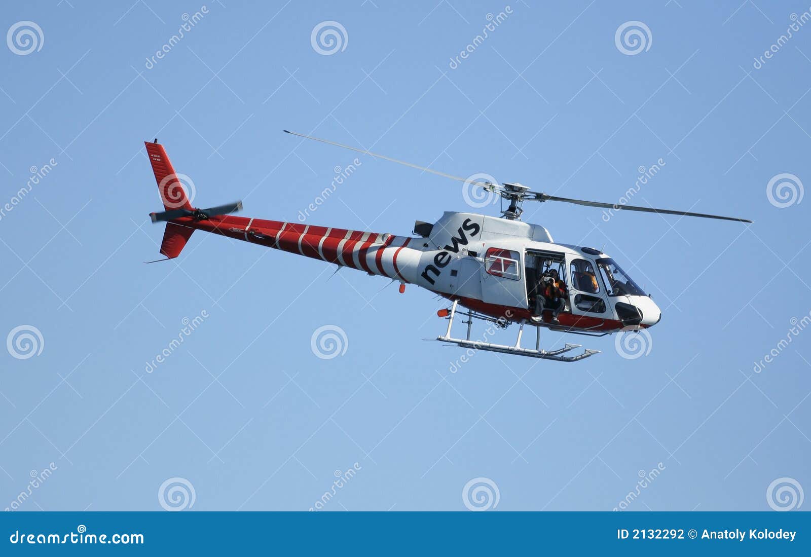 News Chopper stock photo. Image of aerial, chopper, flying - 2132292