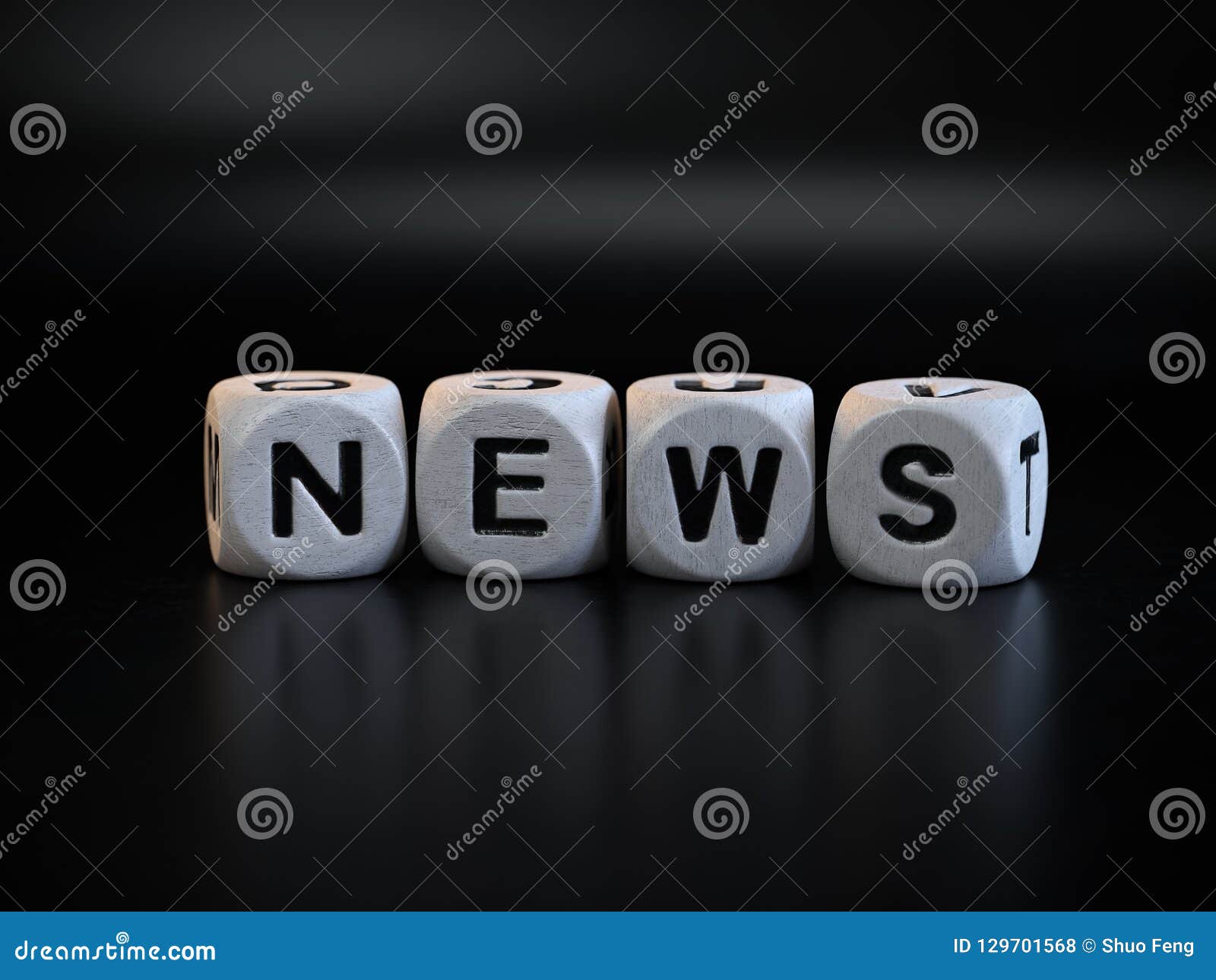 News concept,dice text stock photo. Image of journalism - 129701568