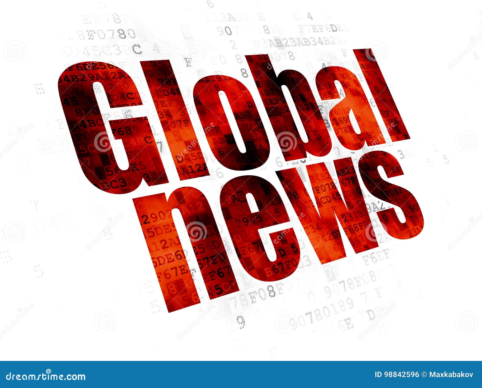 News Concept: Global News on Digital Background Stock Illustration ...