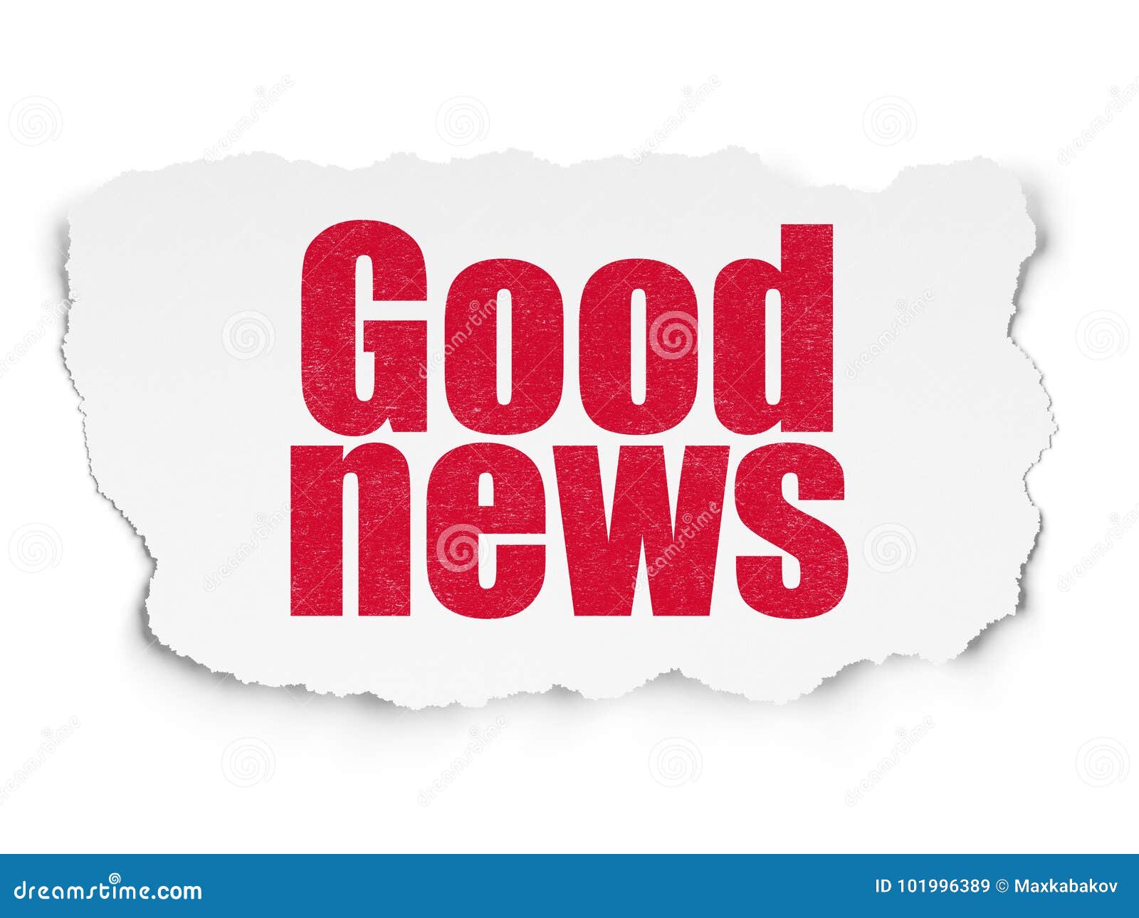 News Concept: Good News on Torn Paper Background Stock Illustration ...