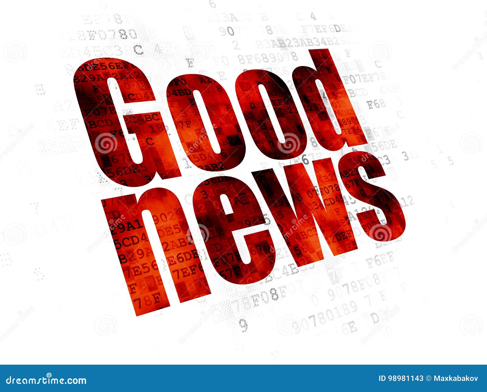 News Concept: Good News on Digital Background Stock Illustration ...