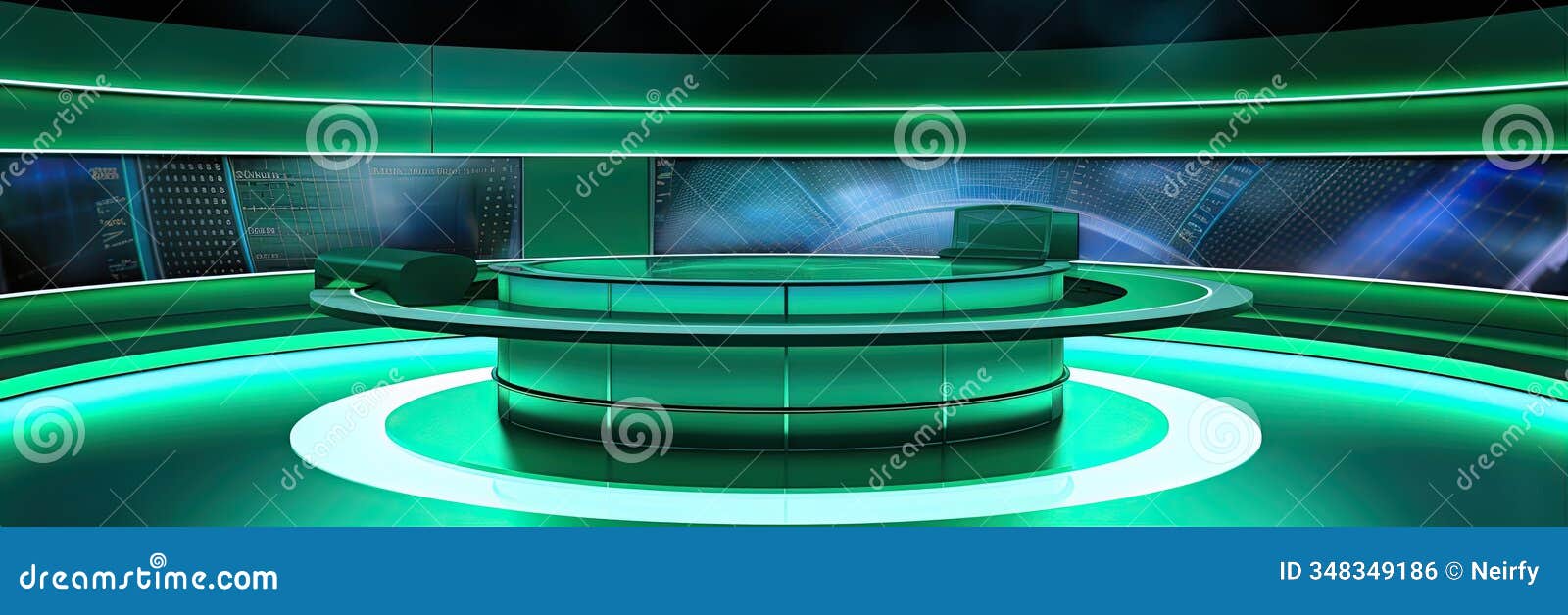 News Desk, Green Screen Background: News Studio and Broadcasting ...