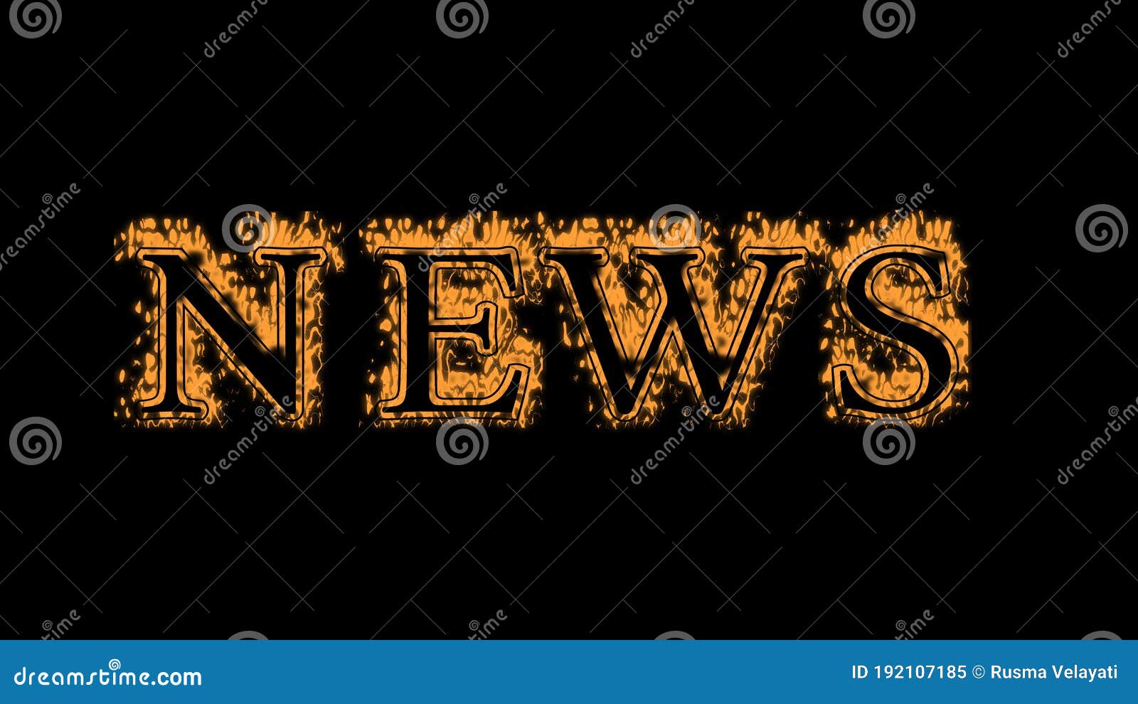 News Fire Text Effect Black Background Stock Illustration ...