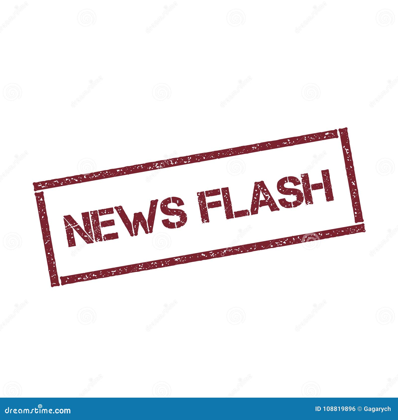 News Flash Rectangular Stamp. Stock Vector - Illustration of seal ...