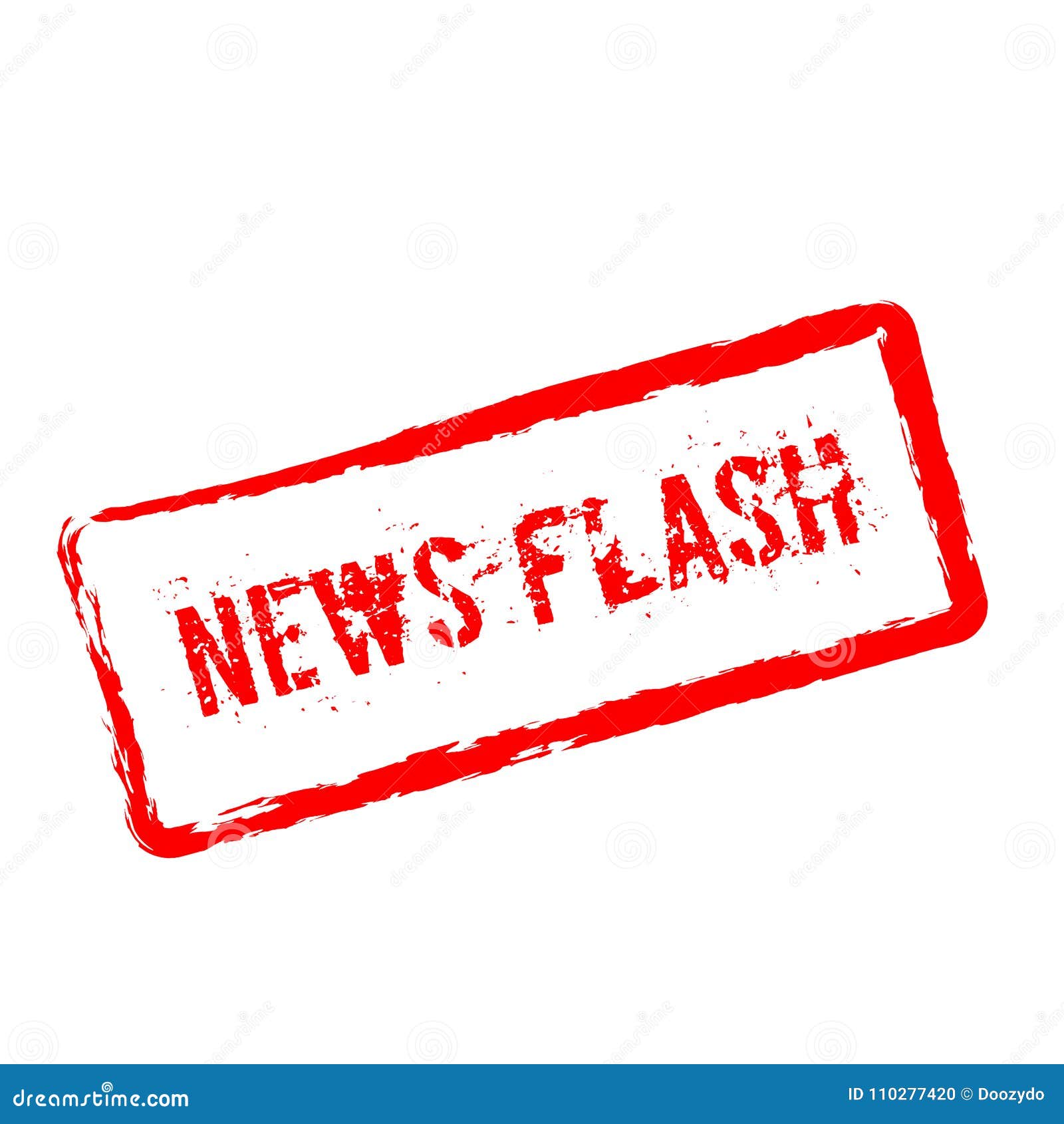 News Flash Red Rubber Stamp Isolated on White. Stock Vector ...