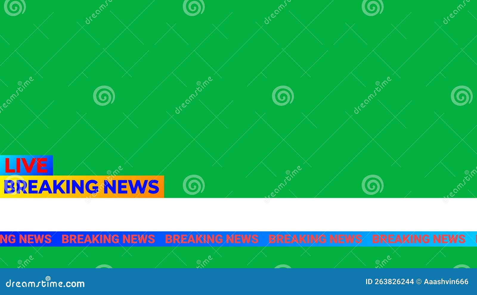 News Green Screen Animation with Live, Breaking News and Text Space ...