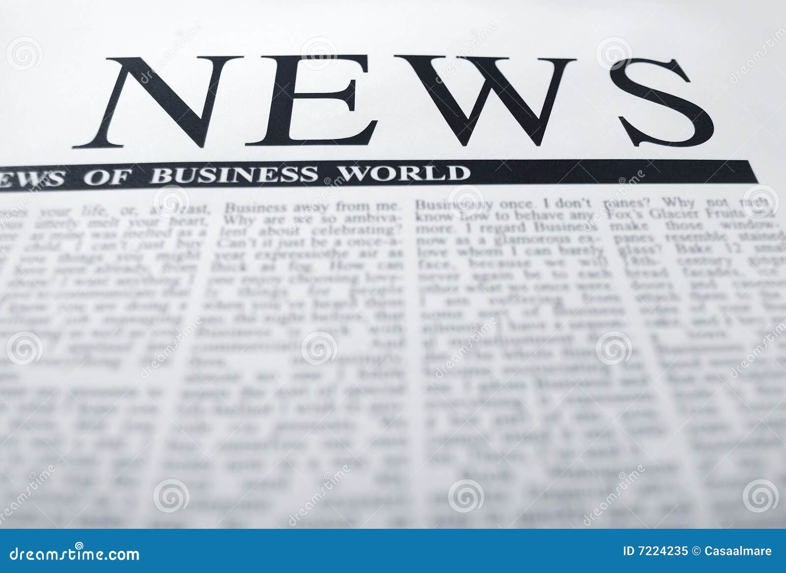 News headline stock image. Image of print, formal, info - 7224235