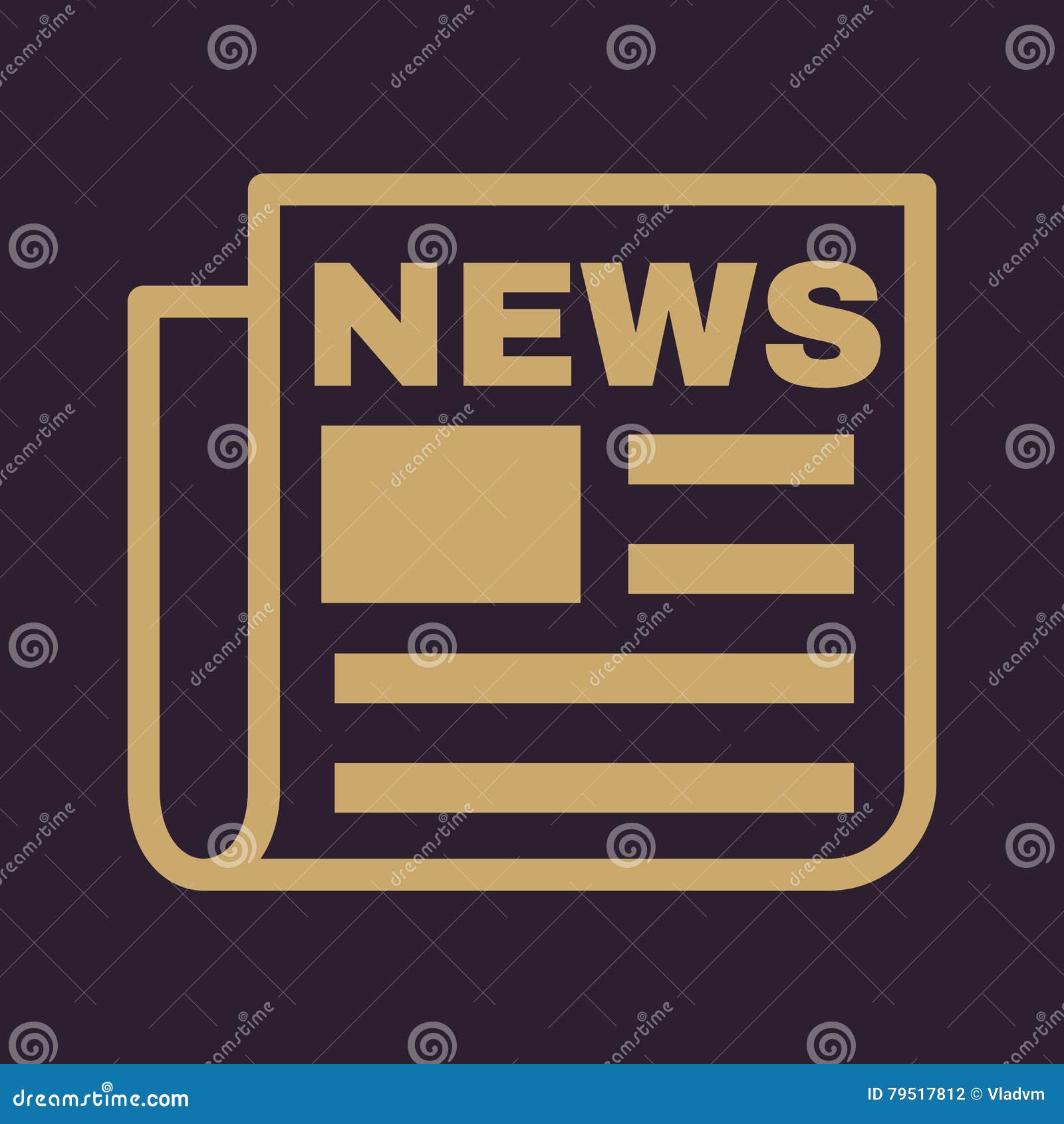 The News Icon. Newspaper Symbol Stock Vector - Illustration of design ...