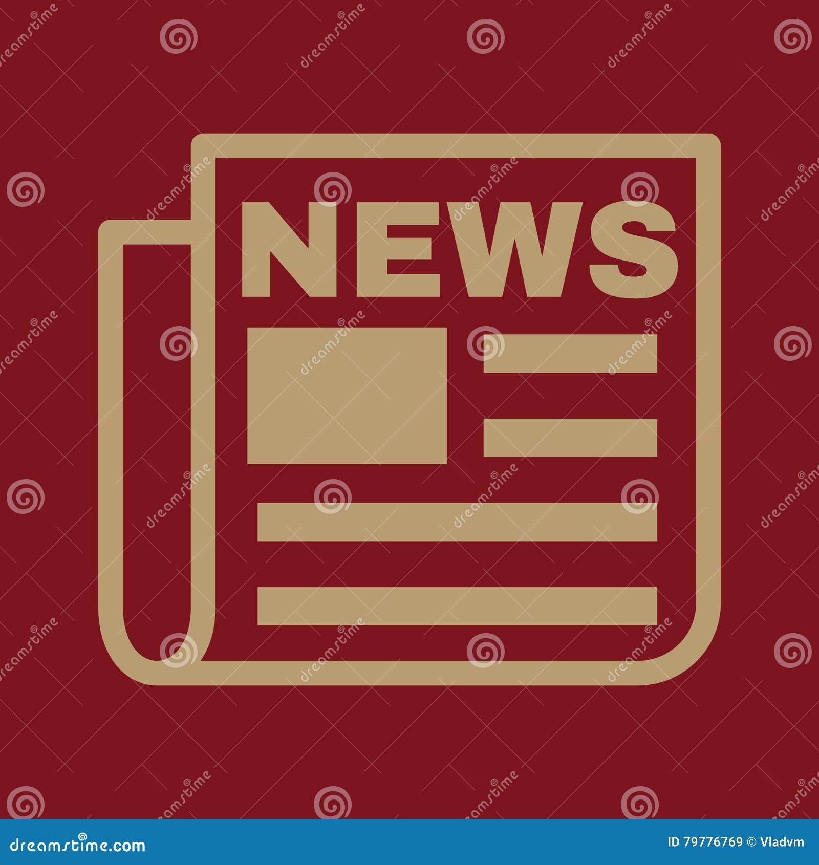 The News Icon. Newspaper Symbol Stock Vector - Illustration of facts ...