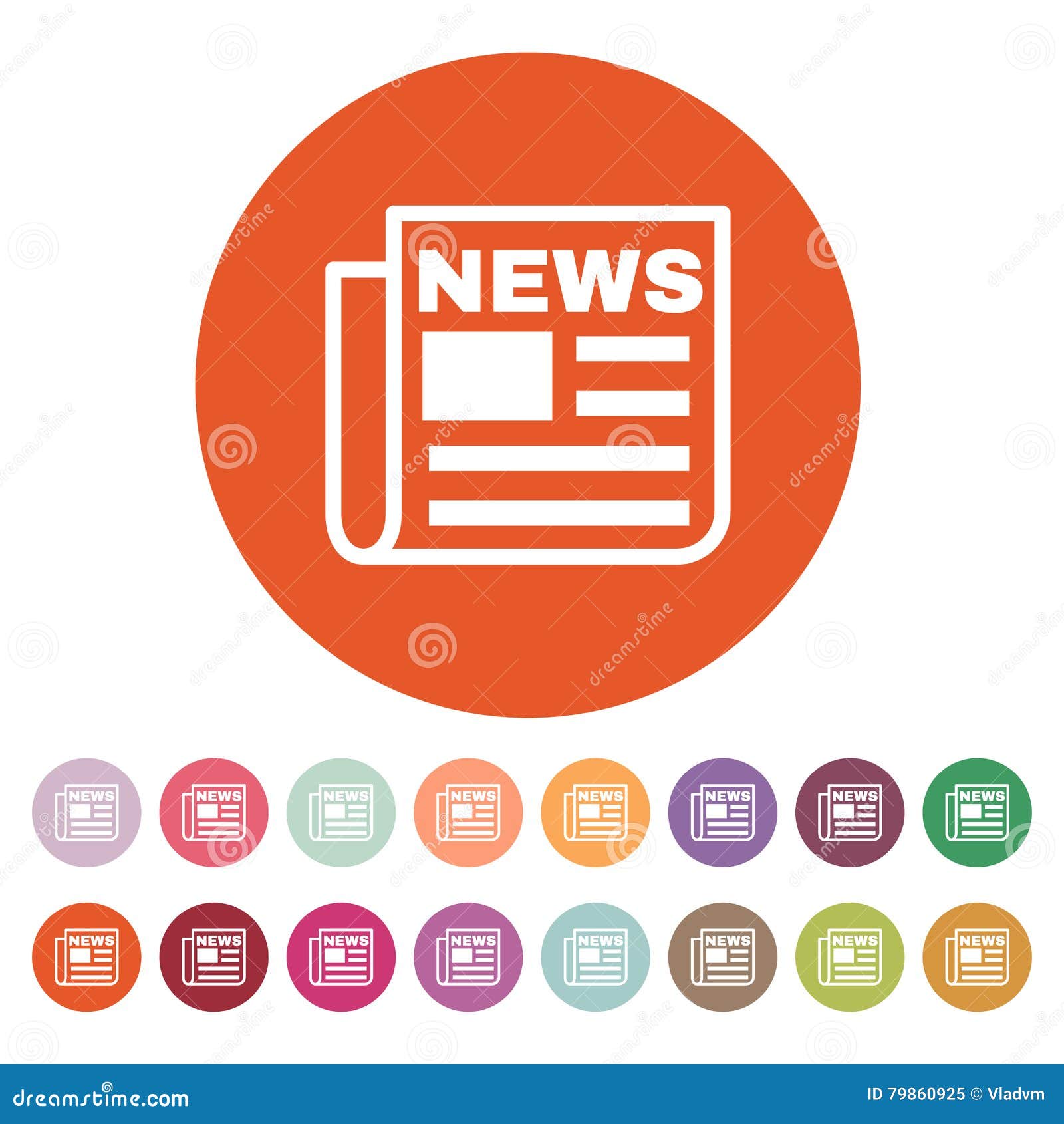 The News Icon. Newspaper Symbol Stock Vector - Illustration of ...