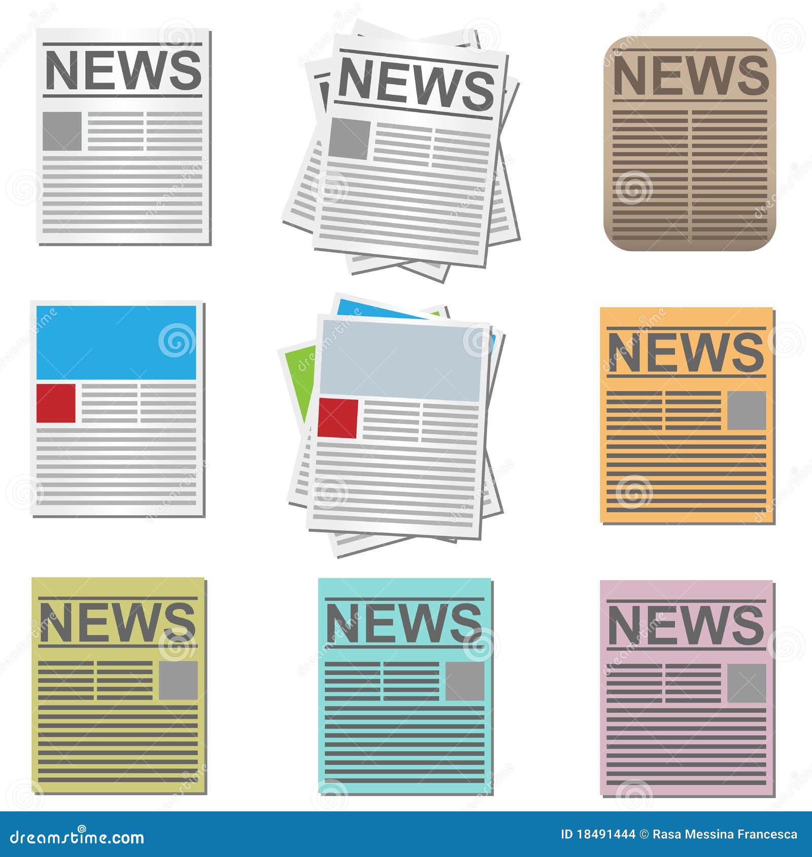 News Icons. World Globe Symbols. Book Sign. Vector Illustration ...