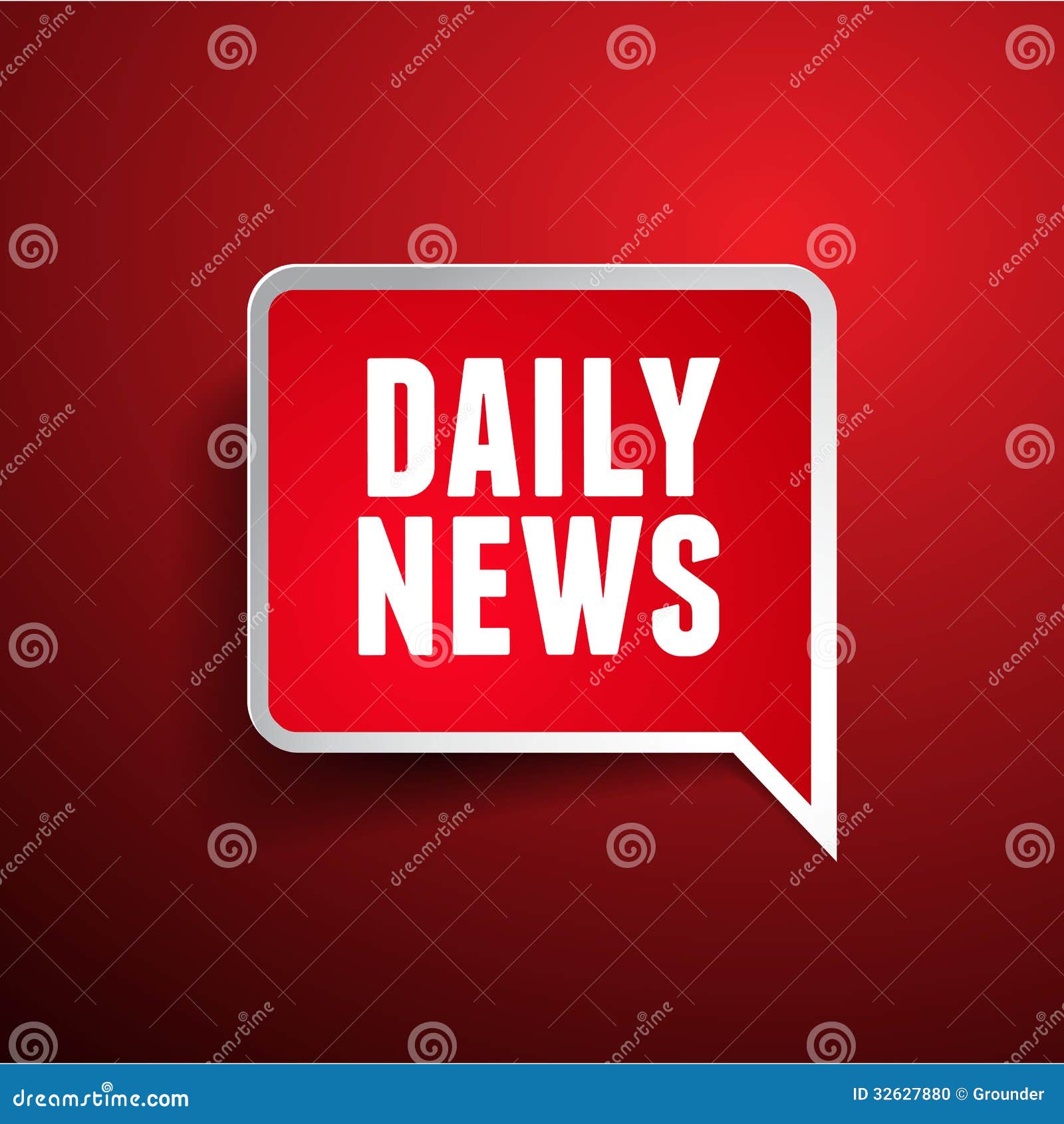 Daily news label stock vector. Illustration of breaking - 32627880