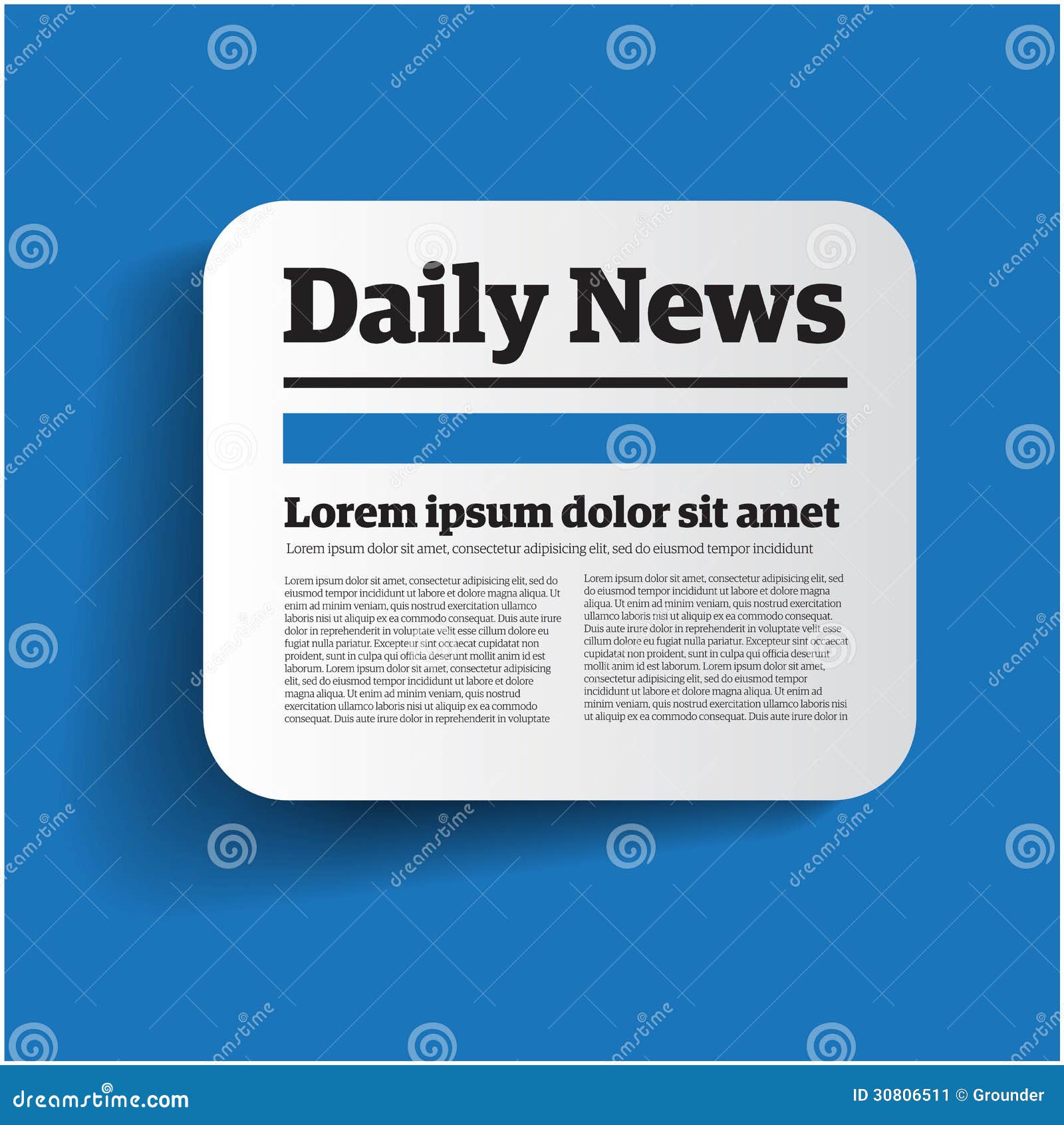 Daily news label stock vector. Illustration of press - 30806511