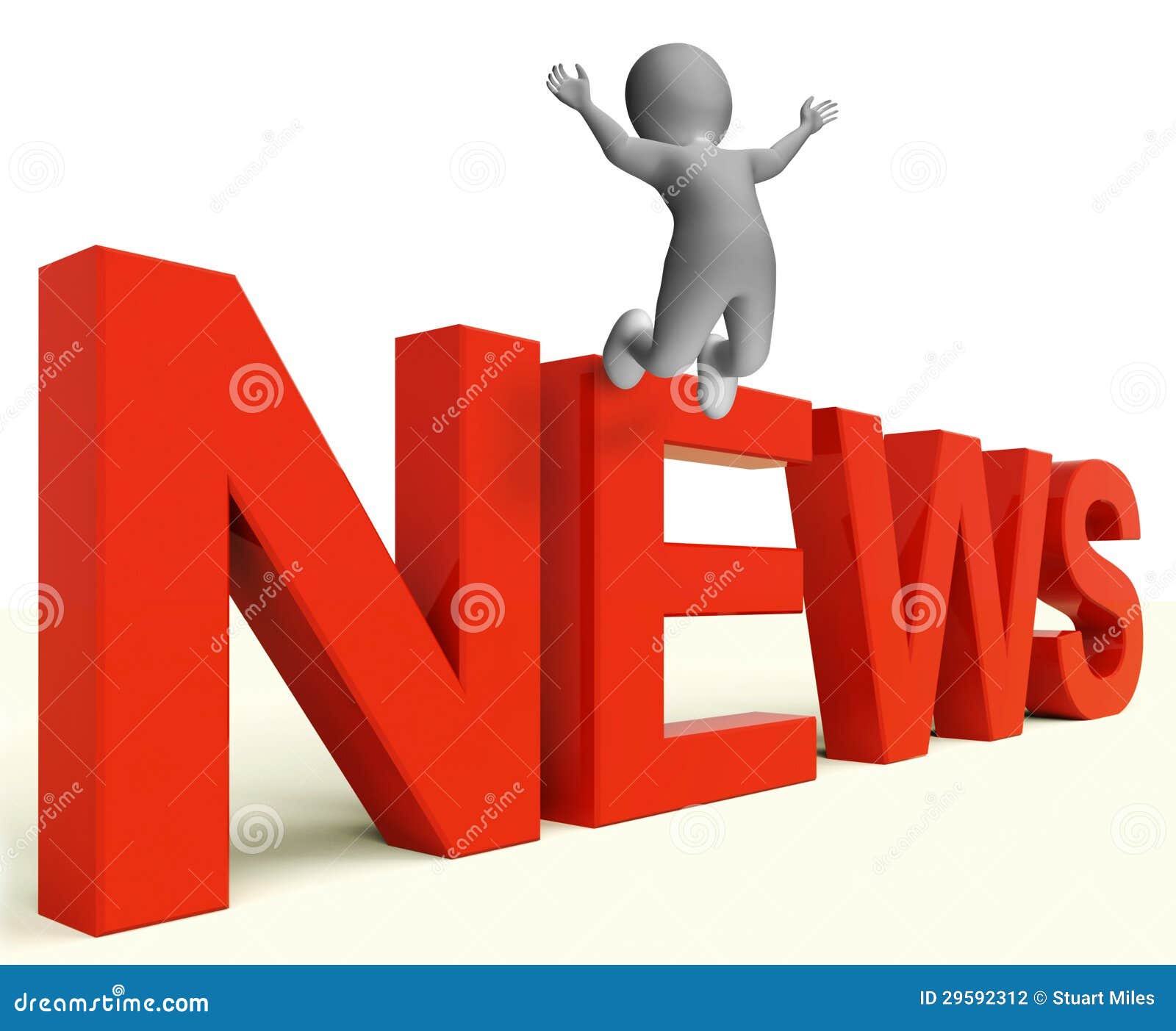News Letters Shows Media Headlines and Information Stock Illustration ...