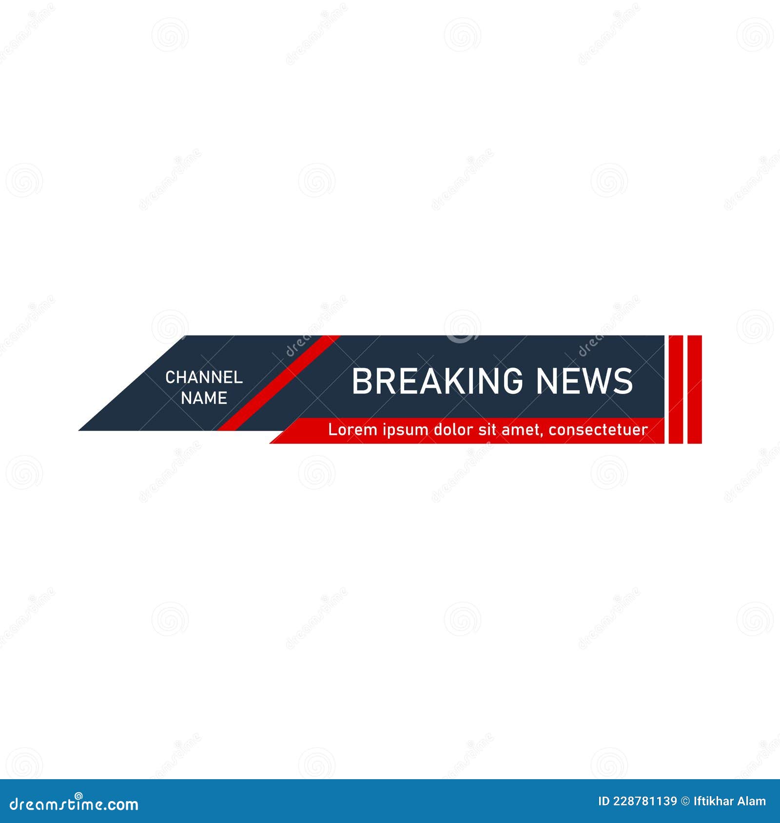 News Lower Third Stylish Design for Television Channels. the ...