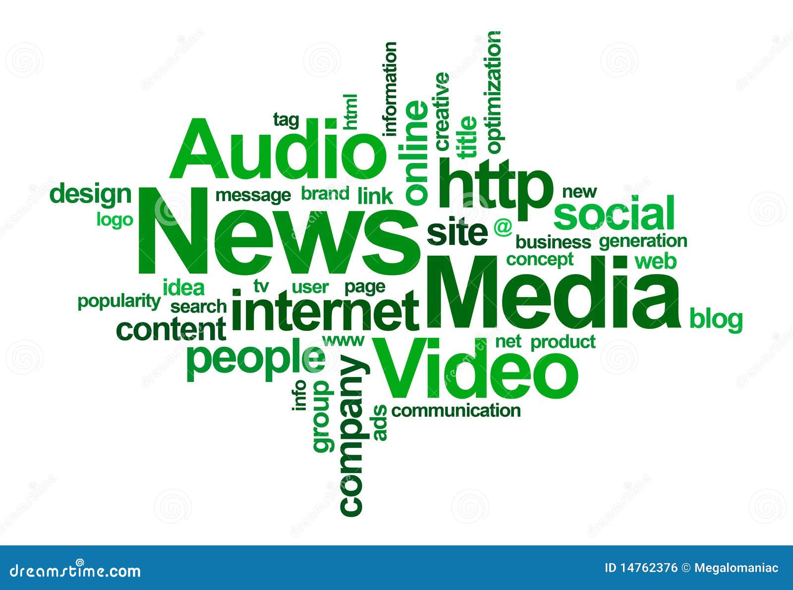 News and Media – Word Cloud Stock Illustration - Illustration of ...