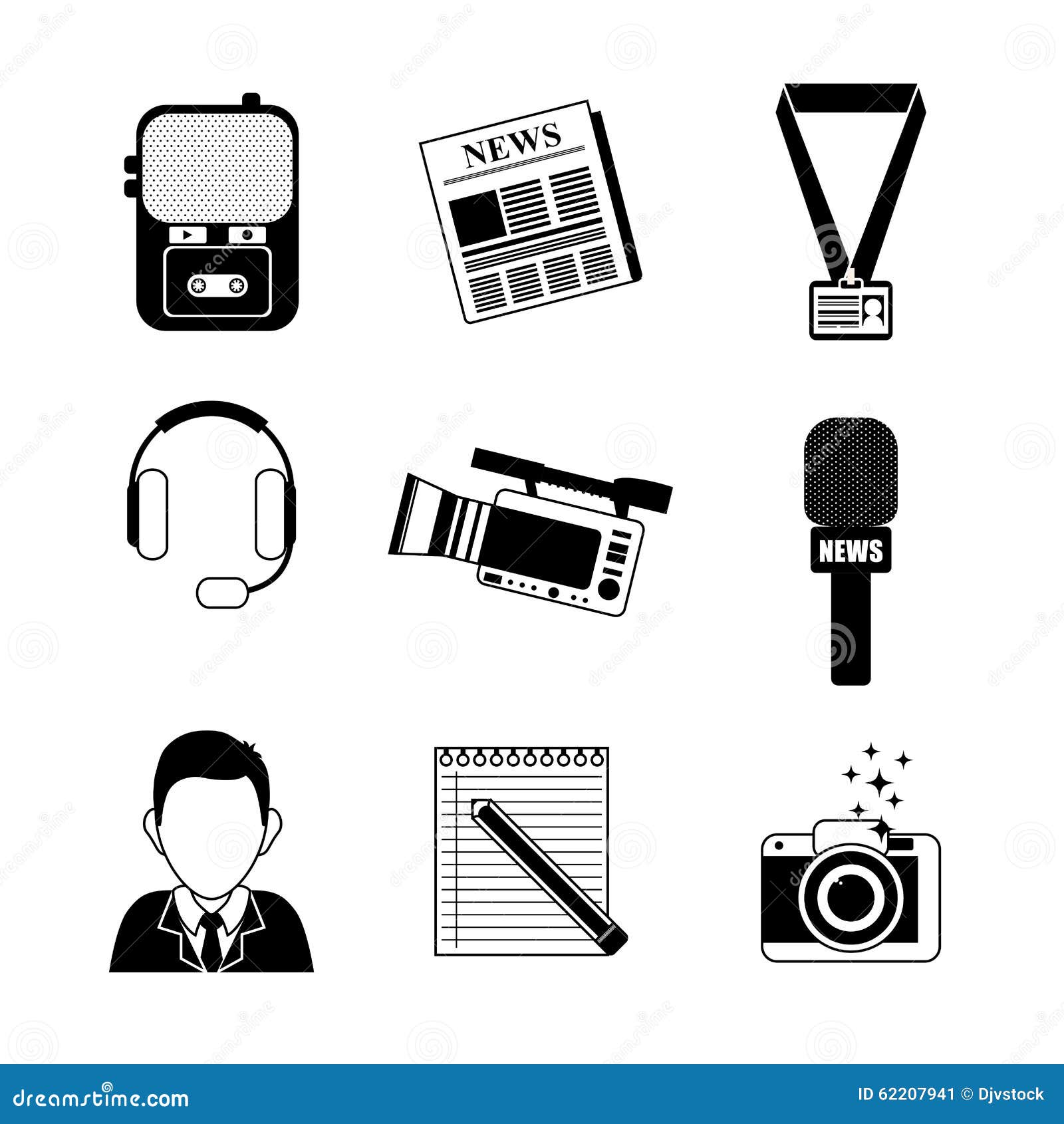 News Media and Broadcasting Stock Vector - Illustration of press ...