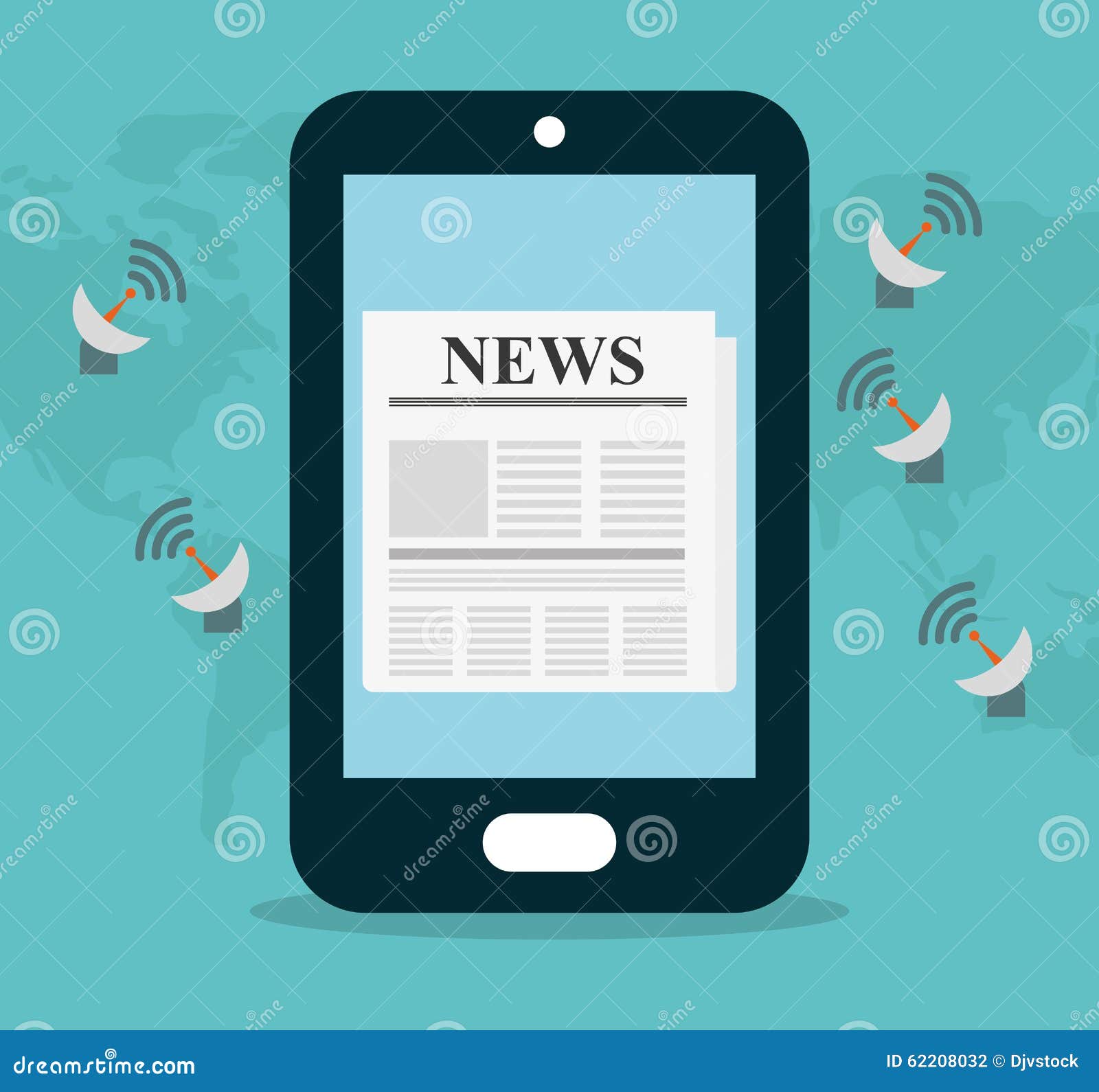 News Media and Broadcasting Stock Vector - Illustration of media, radio ...