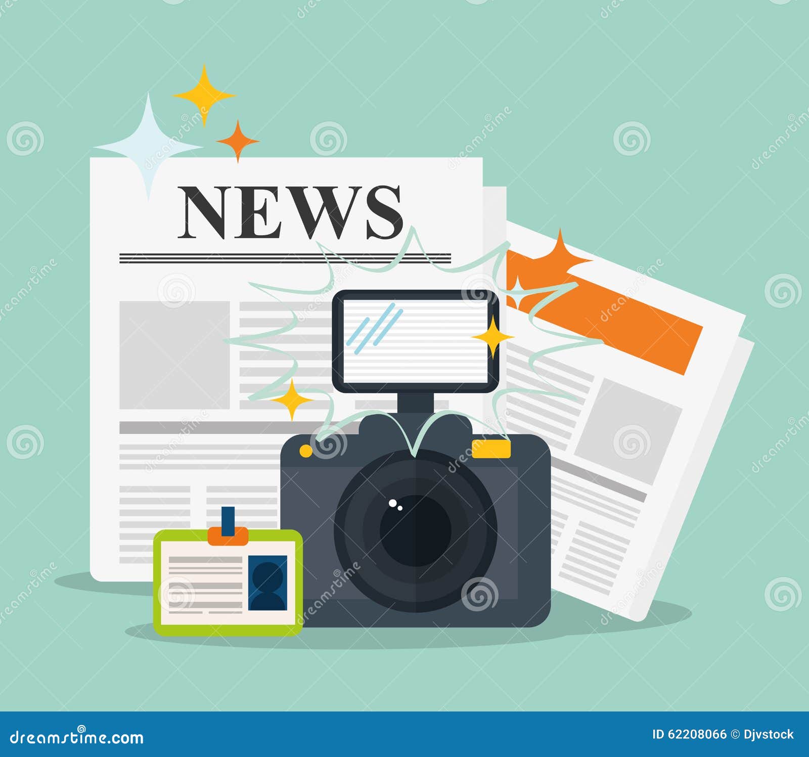 News Media and Broadcasting Stock Vector - Illustration of multimedia ...
