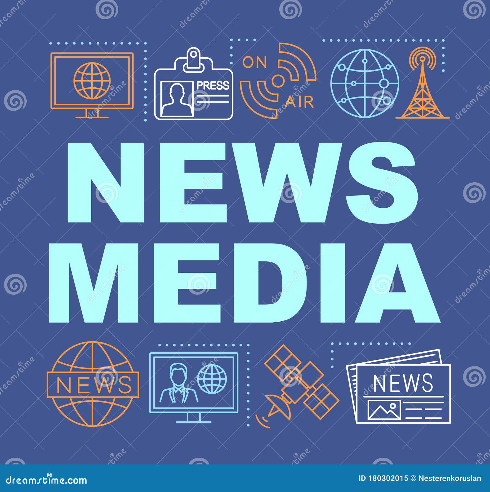 News Media Word Concepts Banner. Information Agency. Broadcasting ... News Media Word Concepts Banner. Information Agency. Broadcasting ...