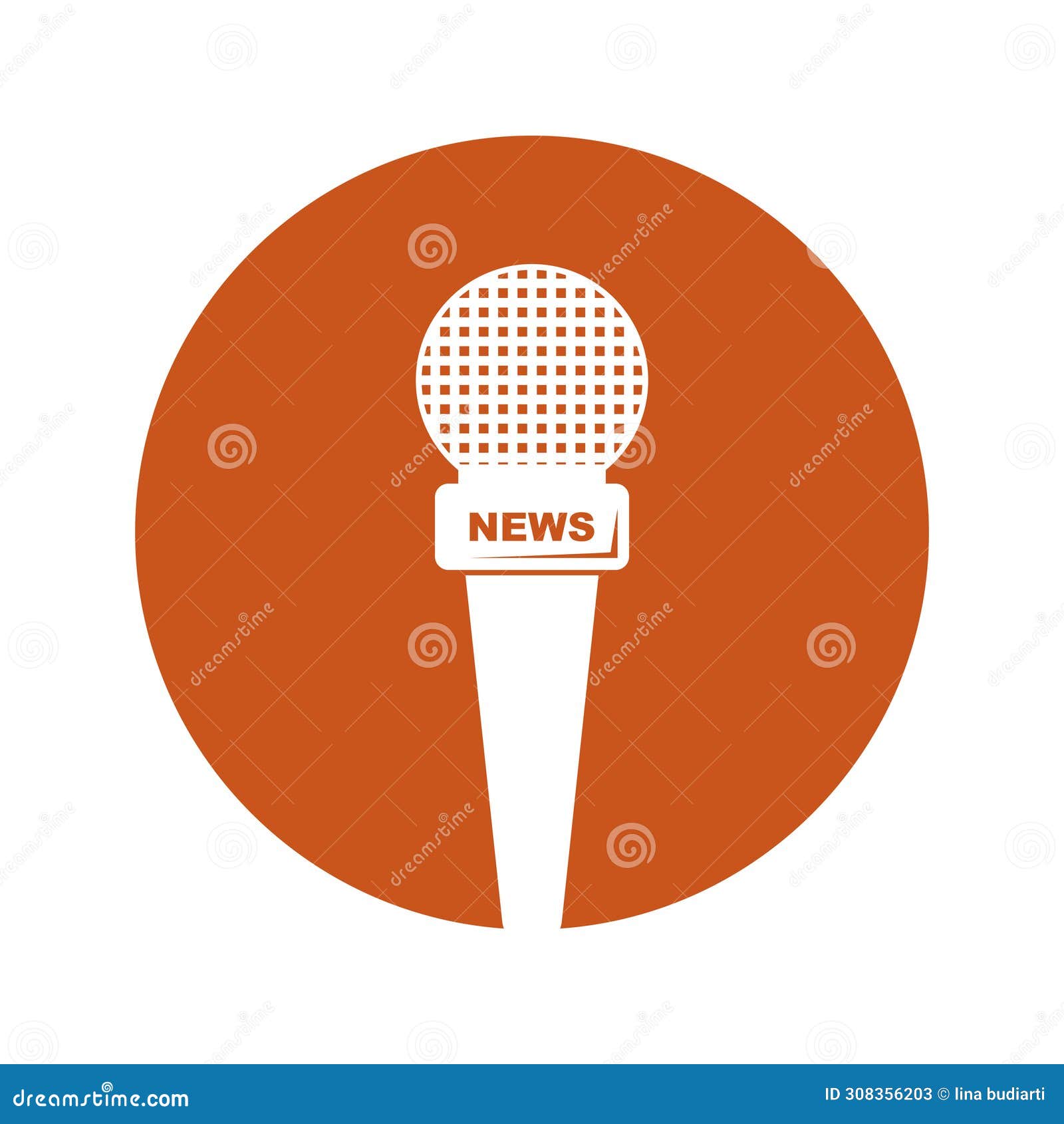 News microphone logo stock vector. Illustration of cafe - 308356203