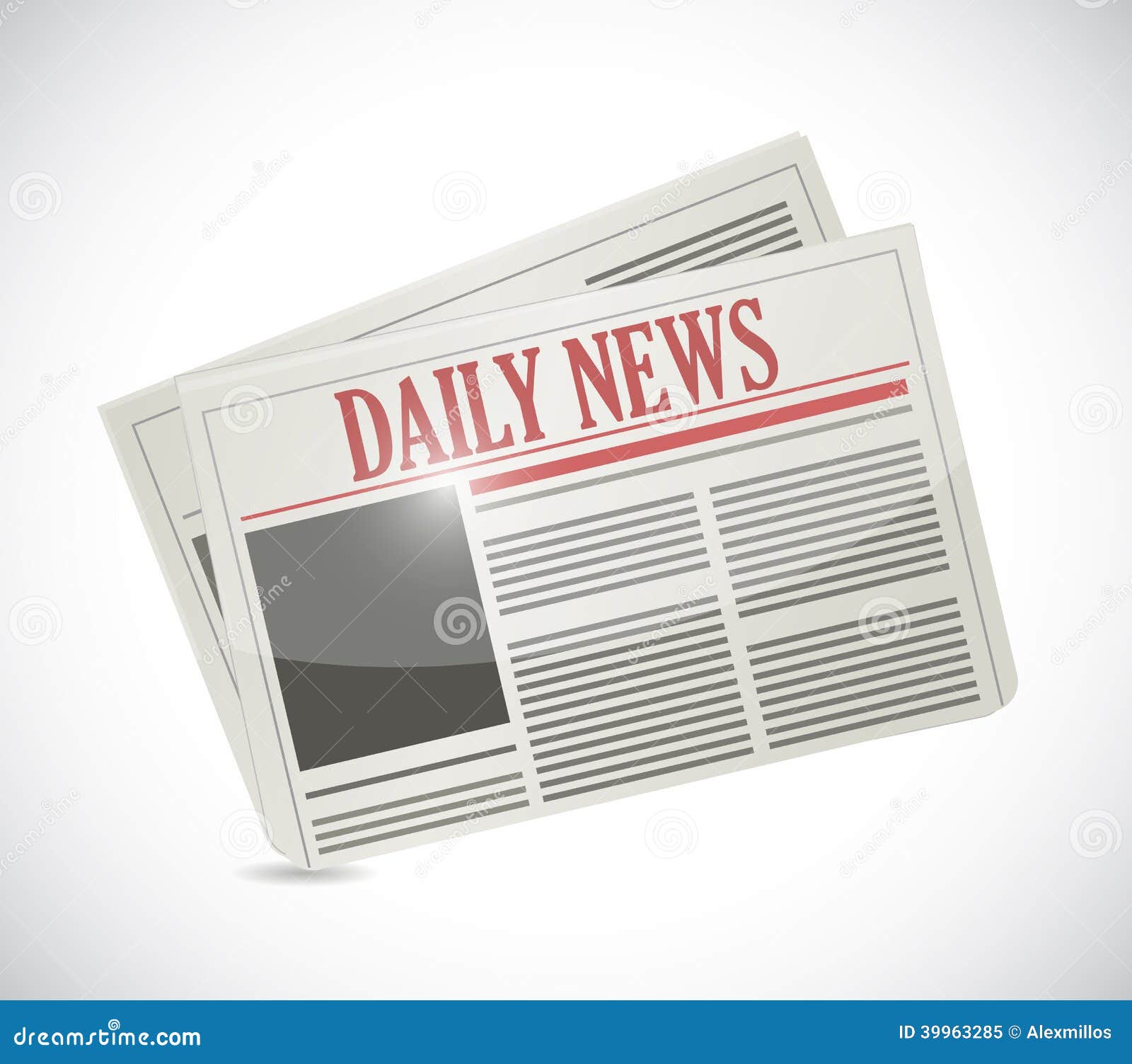 Daily News Newspaper Illustration Design Stock Illustration ...