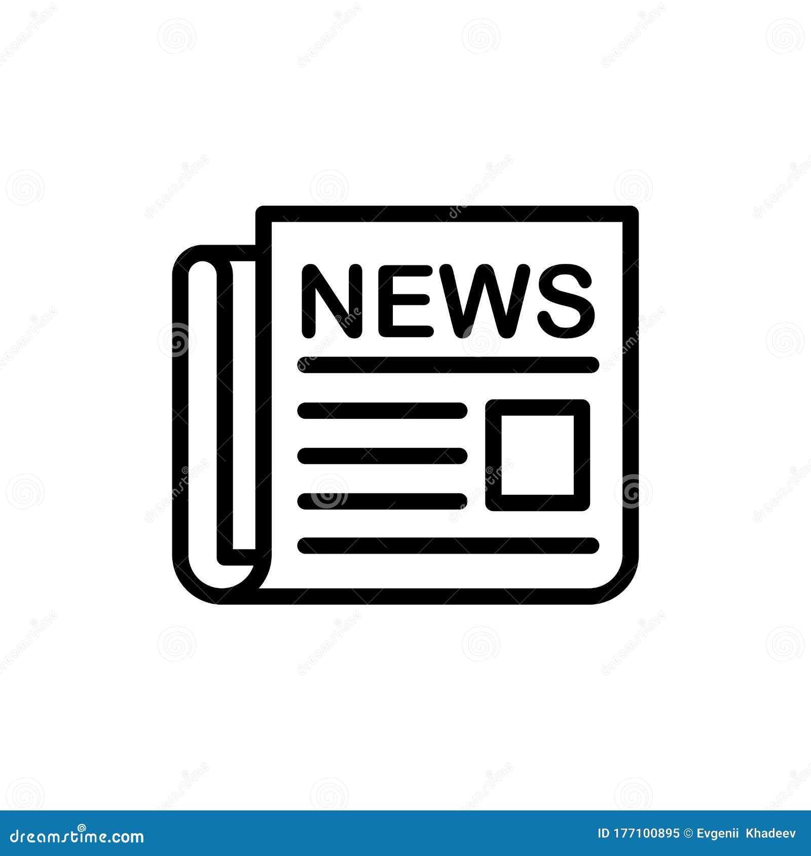 News Newspaper Vector Line Web Newsletter and App Linear Icon Stock ...