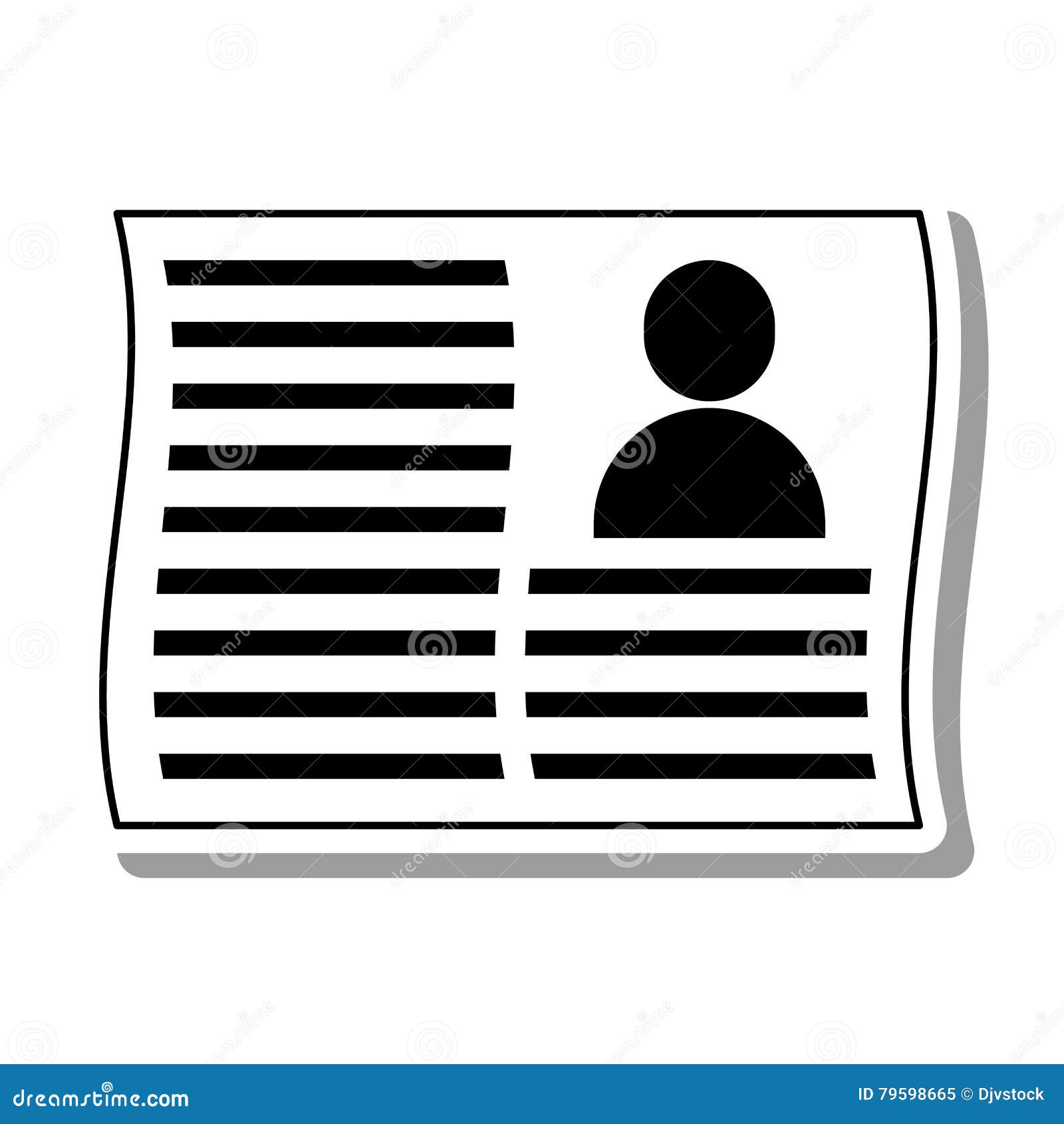 News Paper Information Isolated Icon Stock Vector - Illustration of ...