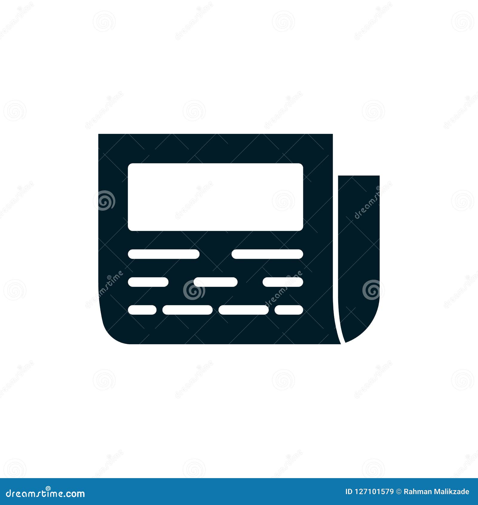 News paper - Simple icon stock vector. Illustration of print - 127101579