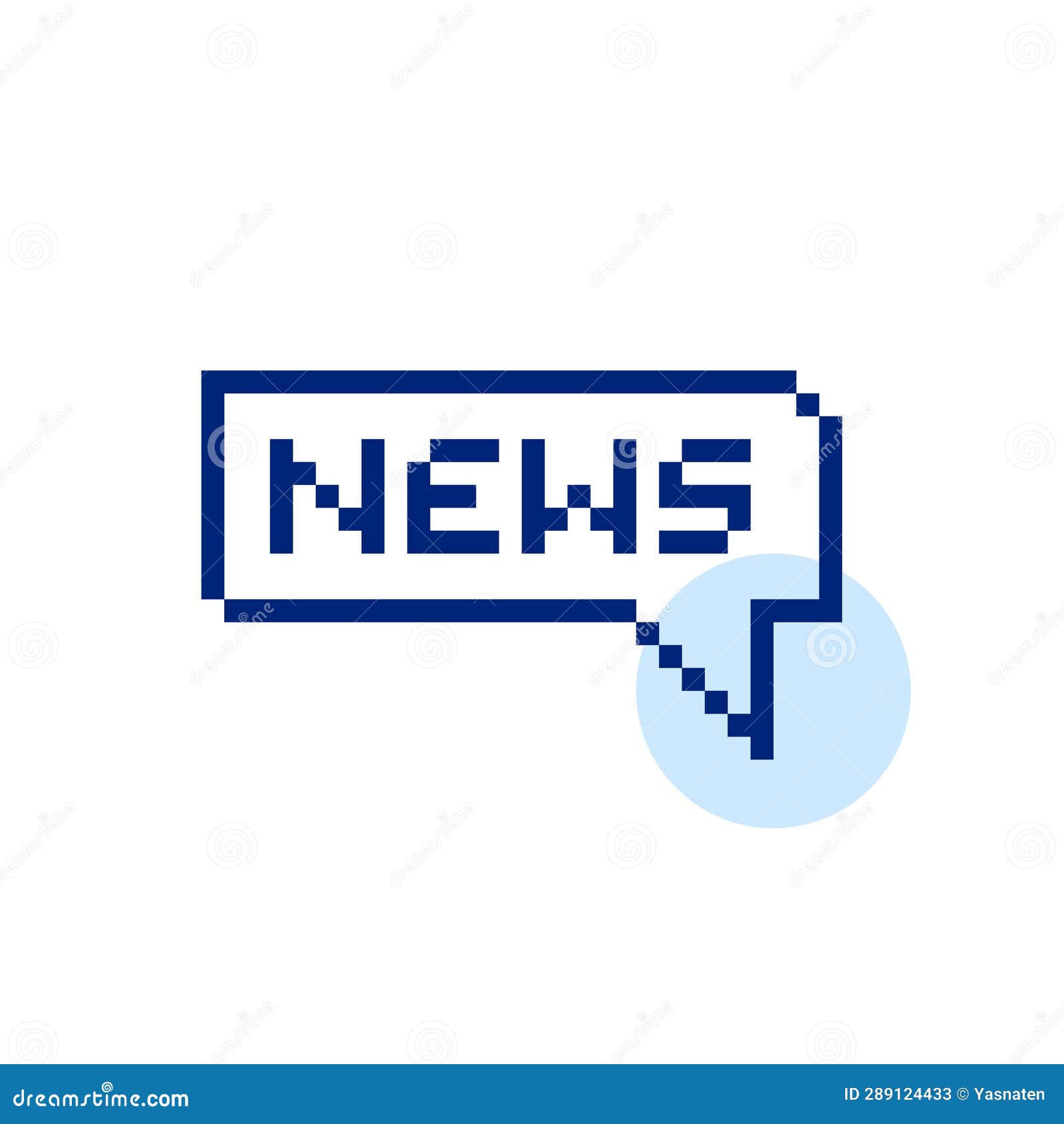 News Pixelated Speech Bubble. Retro Computer Interface Imitation. Pixel ...