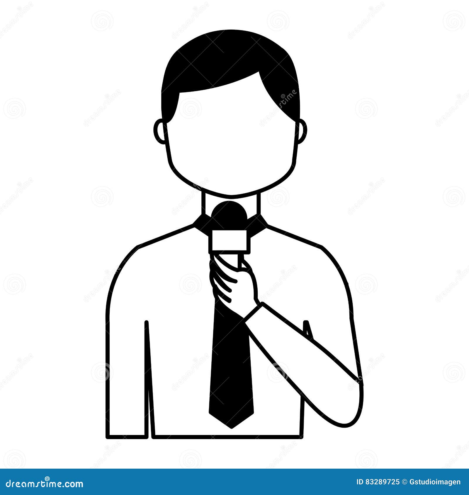 News Presenter Avatar Character Stock Illustration - Illustration of ...