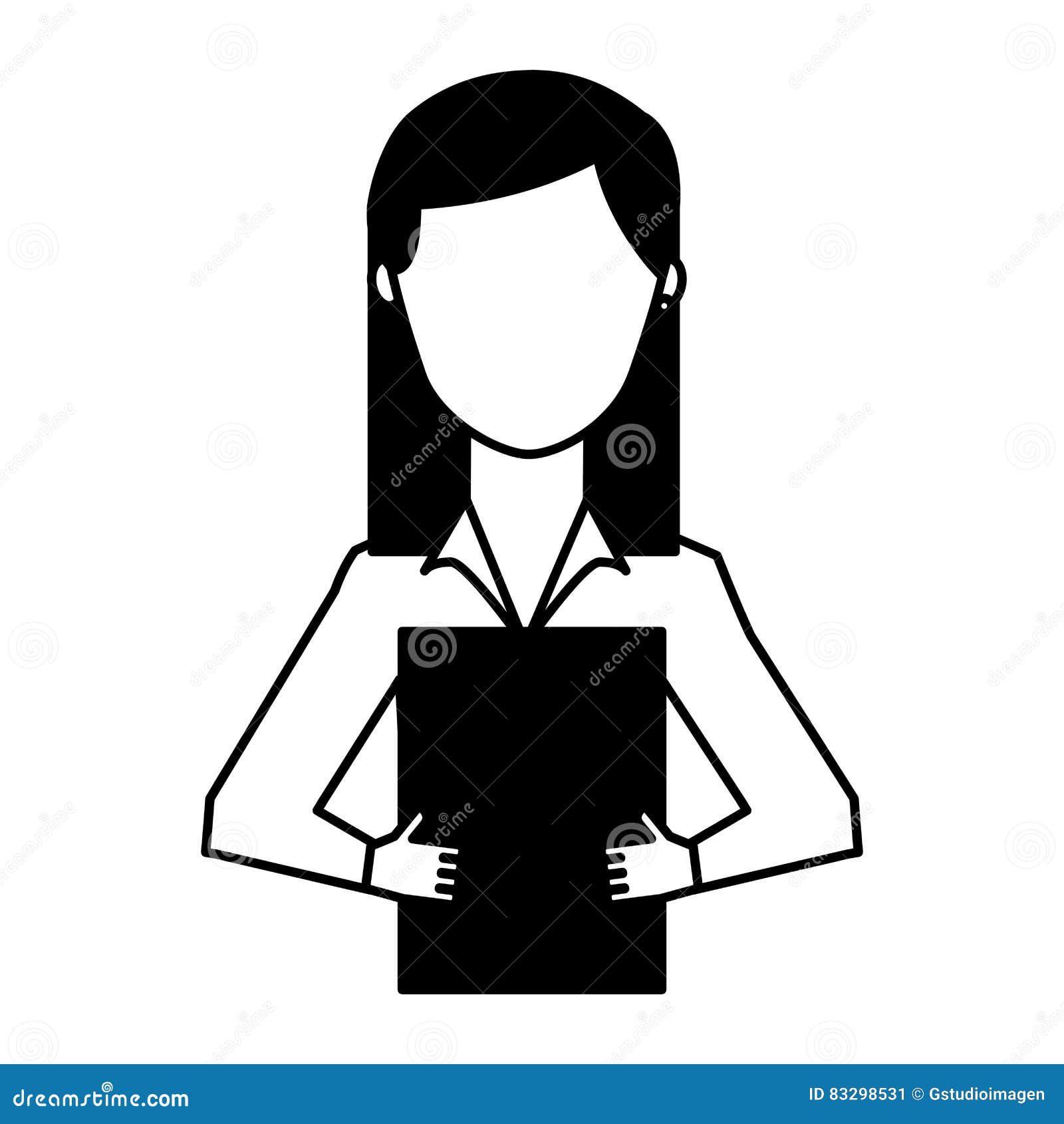 News Presenter Avatar Character Stock Illustration - Illustration of ...