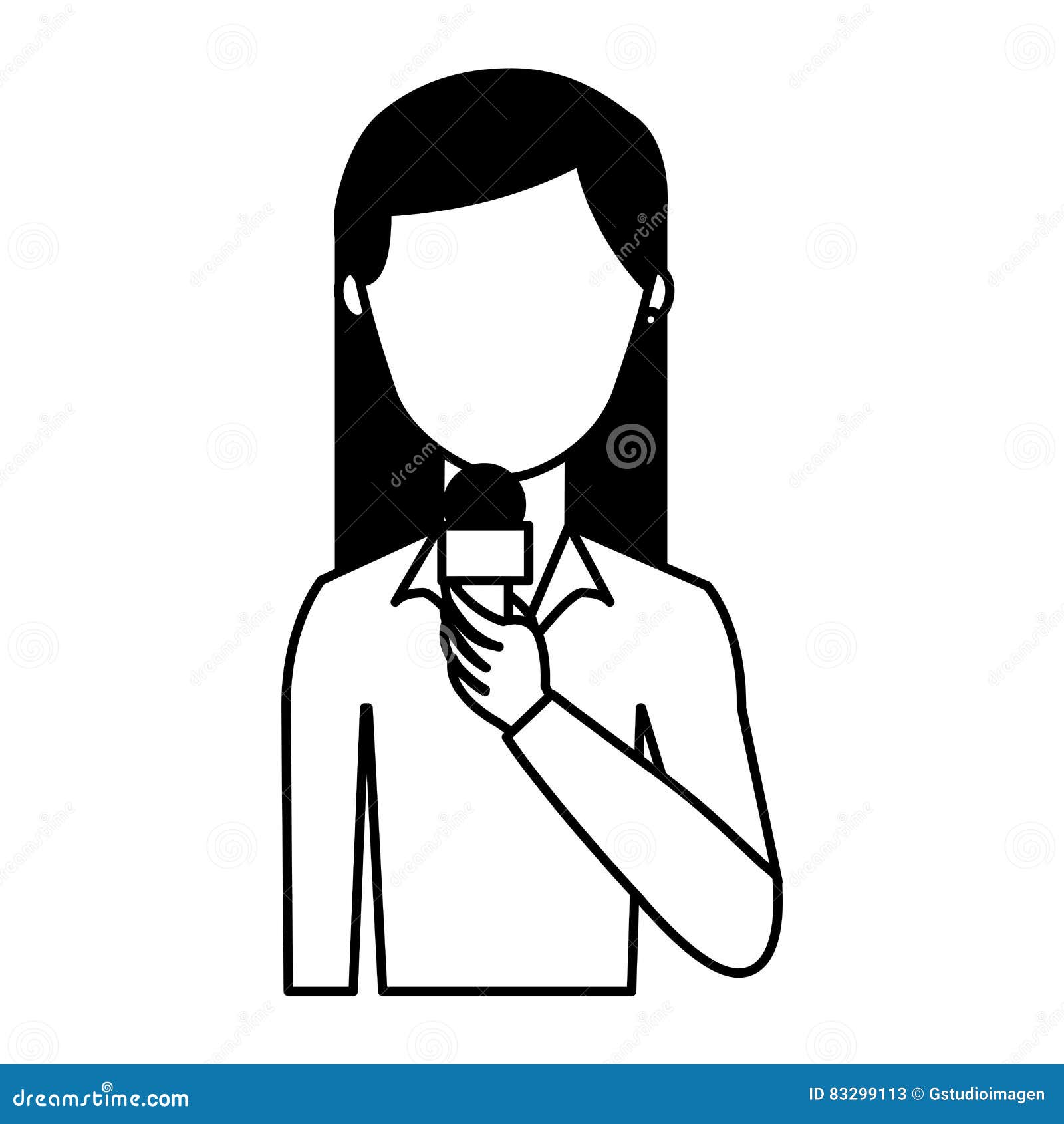 News Presenter Avatar Character Stock Illustration - Illustration of ...